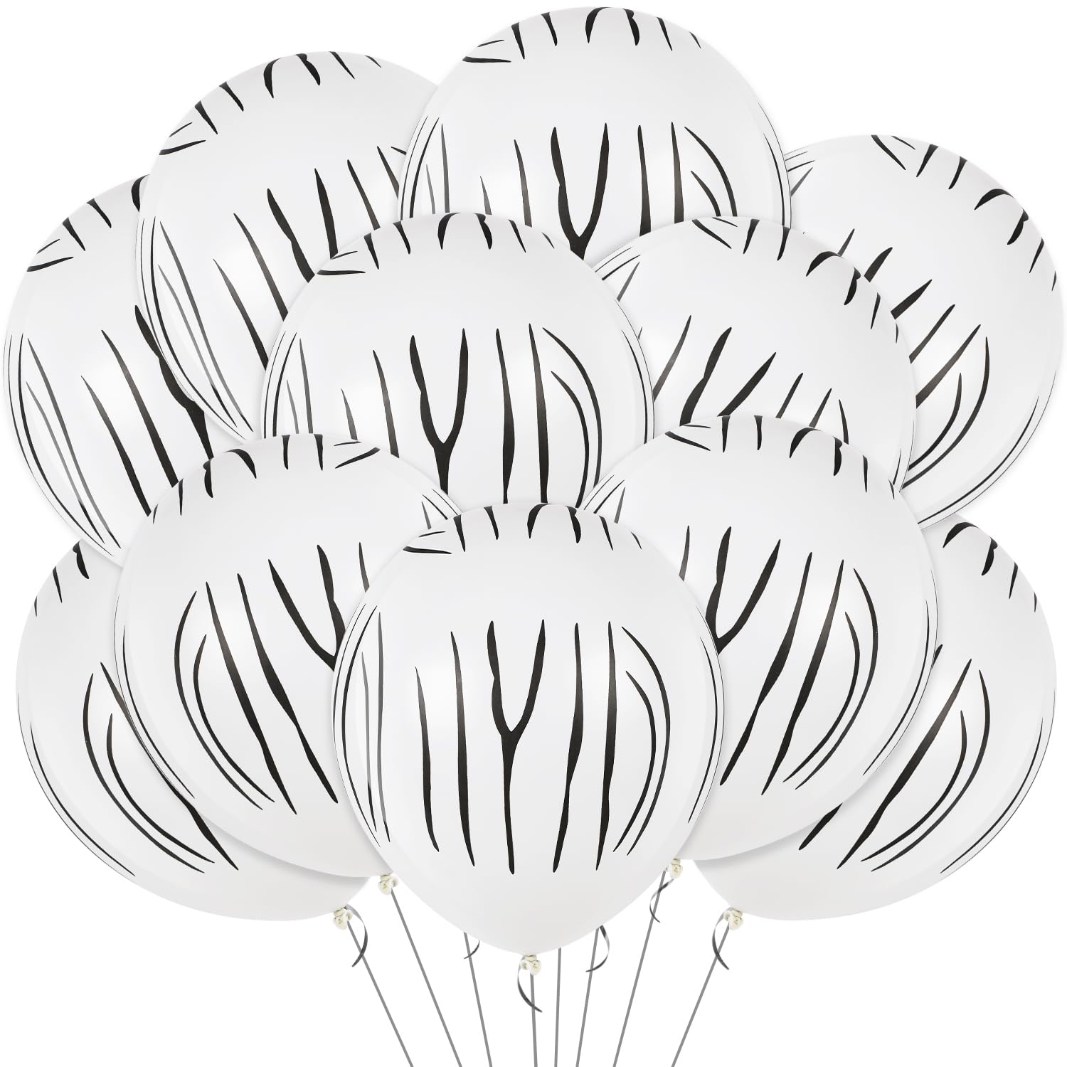 Amazon.com: 100 Pcs Zebra Print Balloons, LIYDE 12 Inches Zebra ...