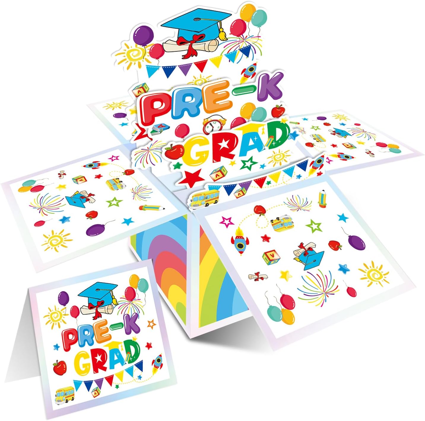 Amazon.com : Greeting Card Preschool Graduation with Graduate Monkeys ...
