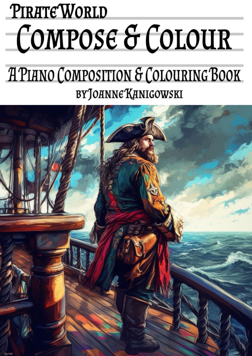 Pirate World Compose and Colour: A Piano Composition and Colouring Book ...