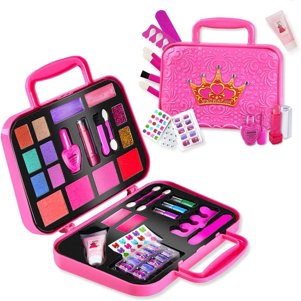 Buy VikriDA Big Size Kids Washable Makeup Kit, Fold Out Makeup Palette ...