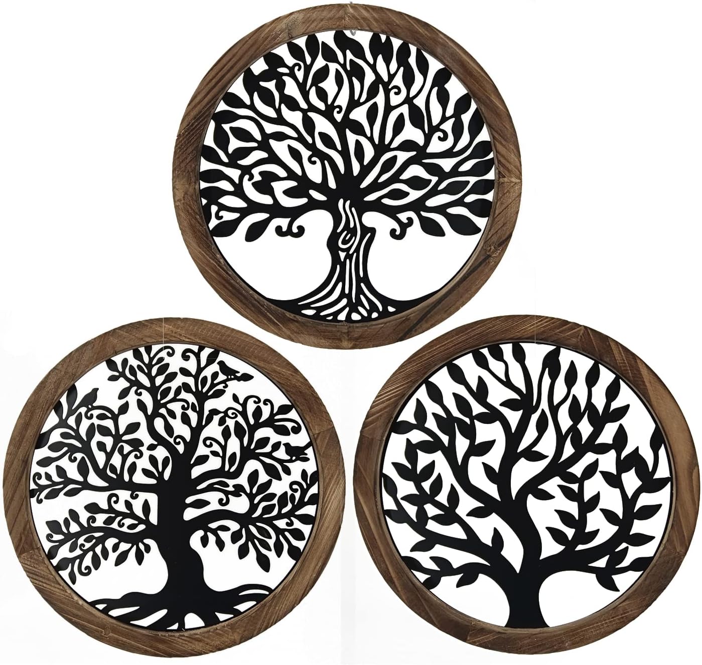 crossmoon Tree of Life Wooden Wall Art Decor Wall Sculpture Hollowed ...