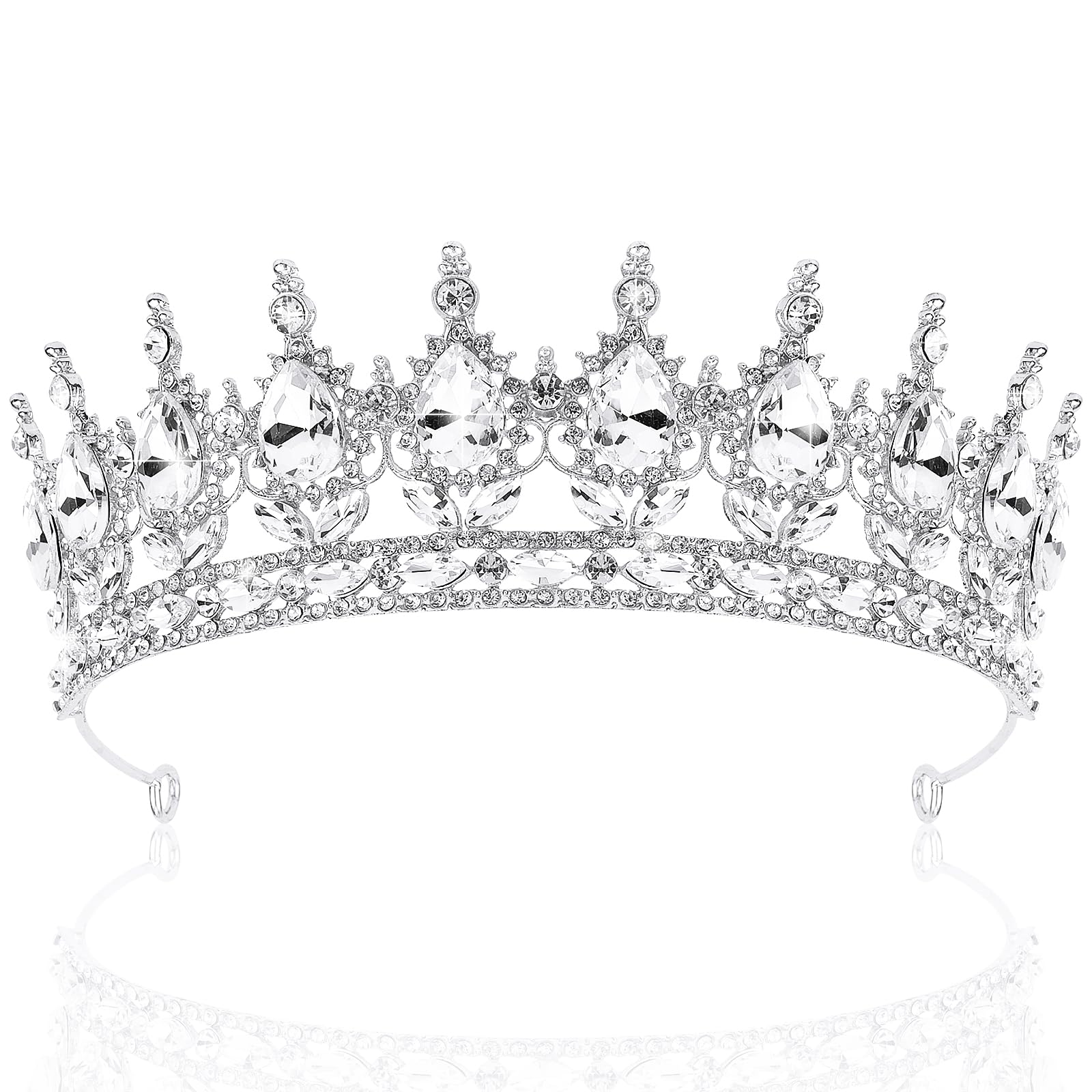 Amazon.com : TOBATOBA Tiaras for Women Silver Tiaras and Crowns for ...