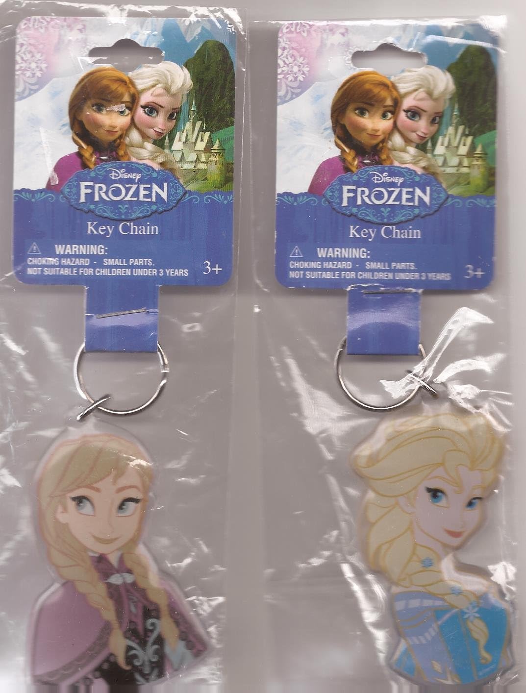 Amazon.com: Disney Frozen Elsa and Anna Key Chain Lot of 2 - Factory ...