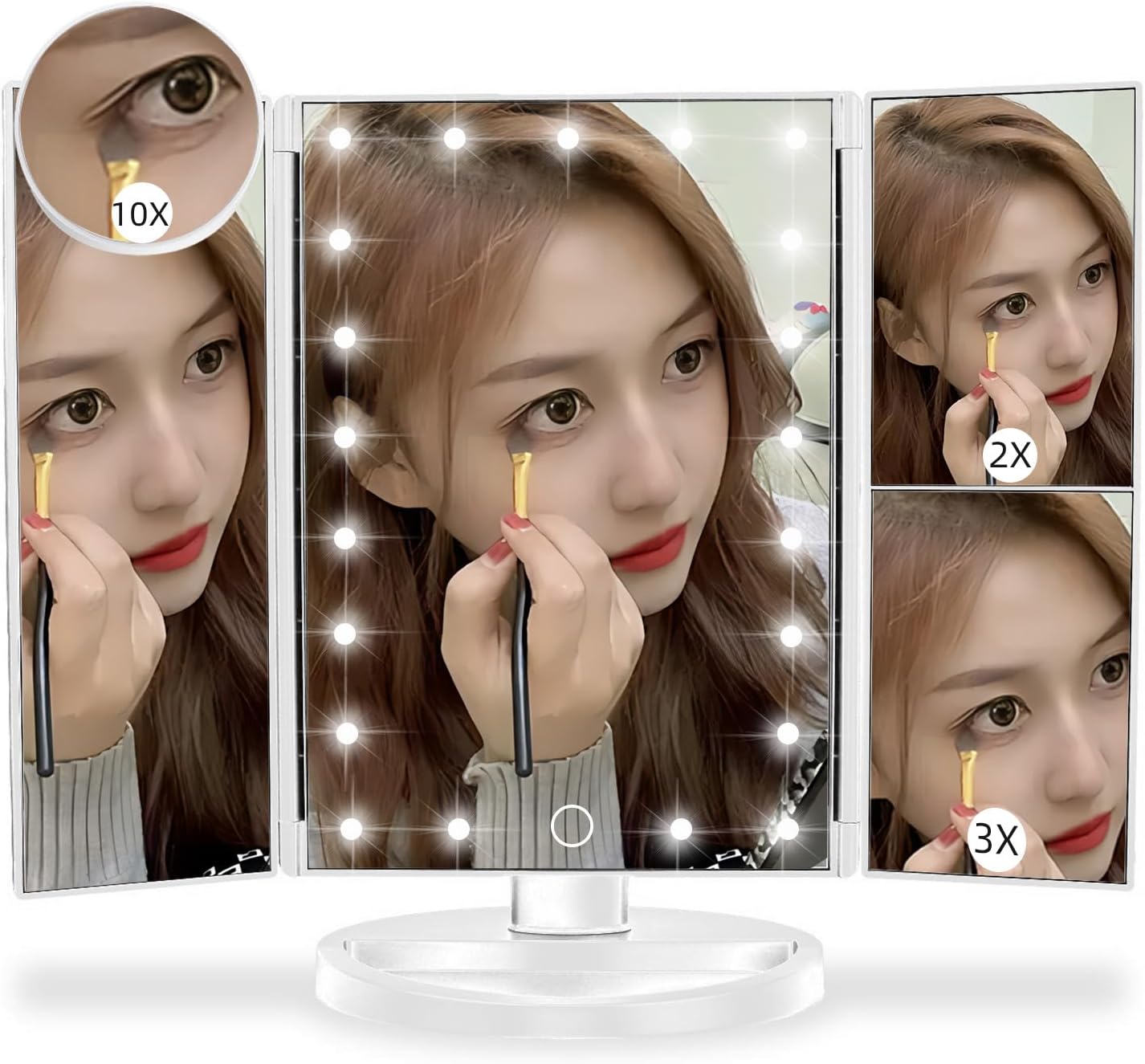 Amazon.com - Lancity LED Lighted Vanity Mirror with 2X, 3X, 10X ...