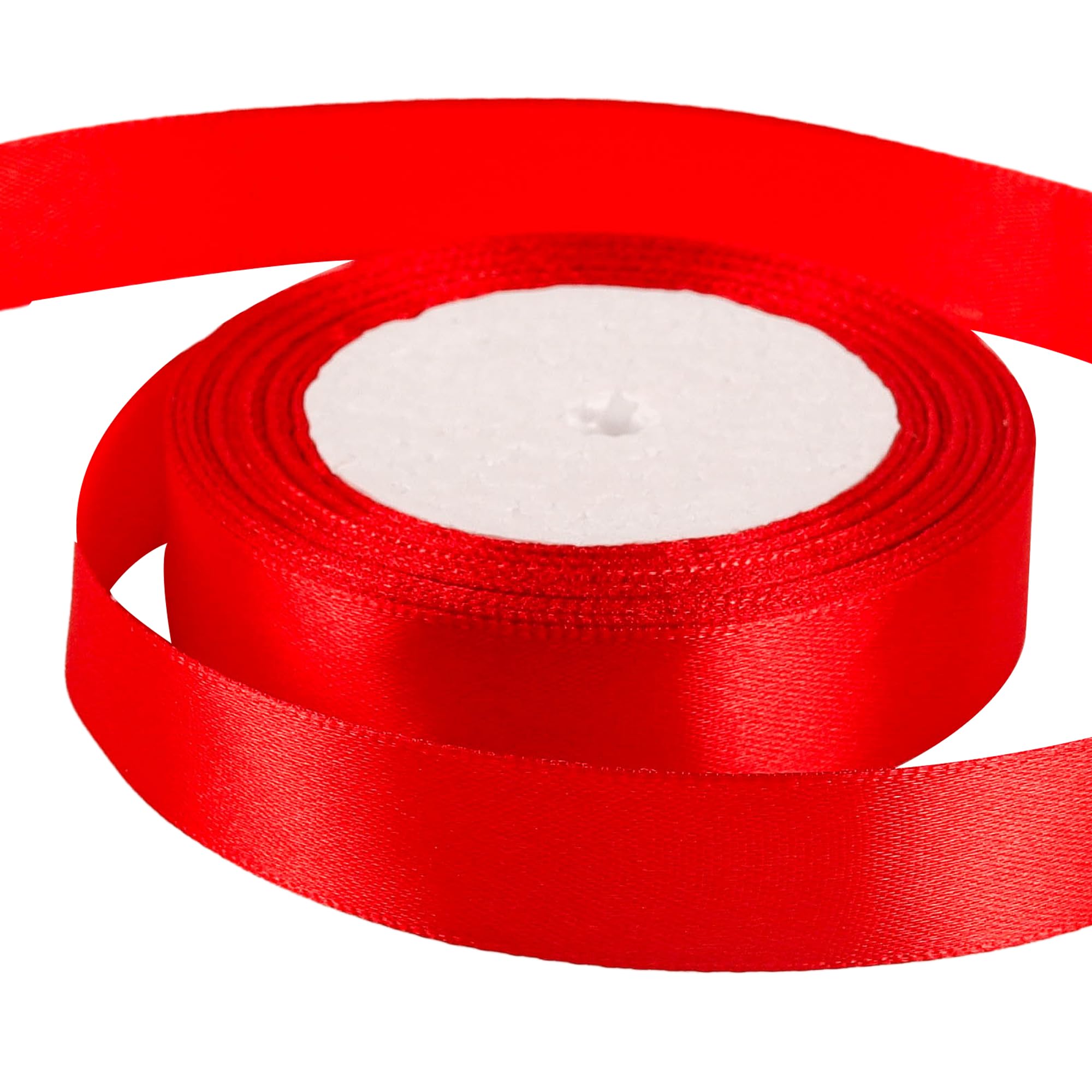 25mm Red Ribbon for Gift Wrapping 25M,Red Satin Ribbon Fabric 25mm ...