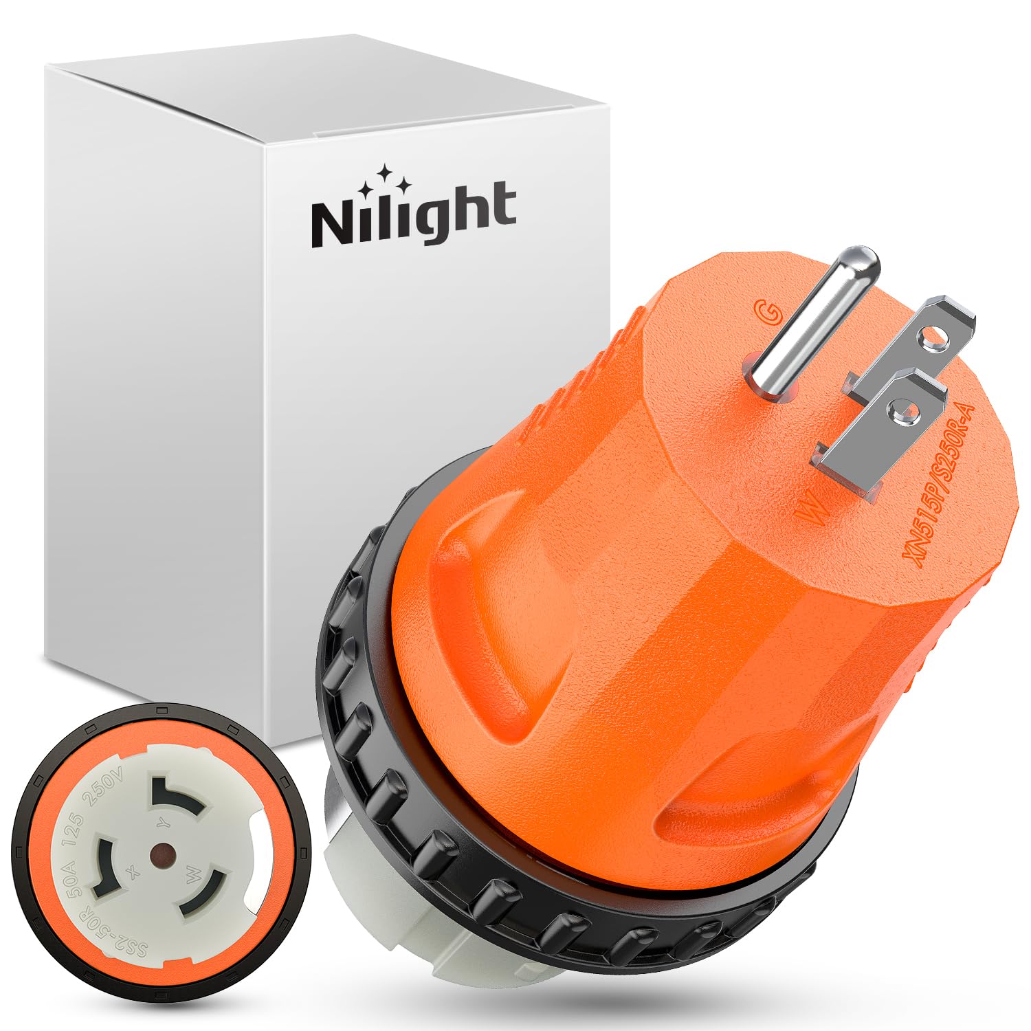 Amazon.com: Nilight 15 Amp to 50 Amp RV Power Adapter 110 Volt Twist ...