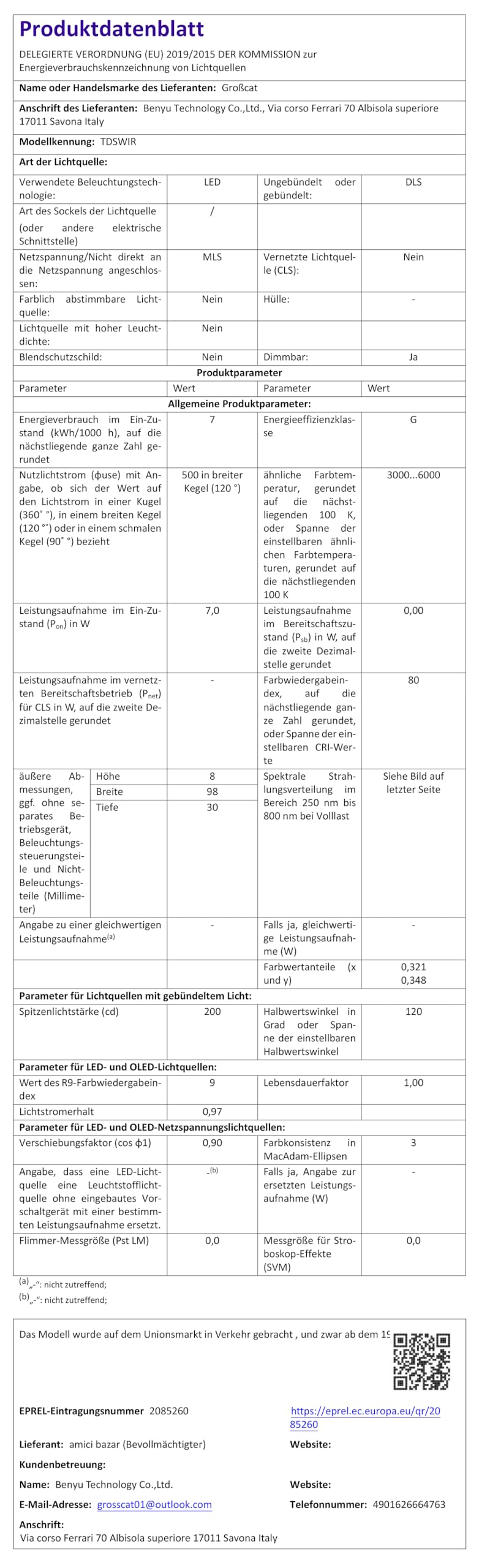 KYOTECH Spot LED Encastrable Orientable RGB+Blanc Chaud 3000K Dimmable ...