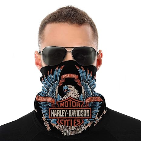 Harley Davidson Motorcycle Mask for Men Women, Face Scarf Neck Gaiter ...