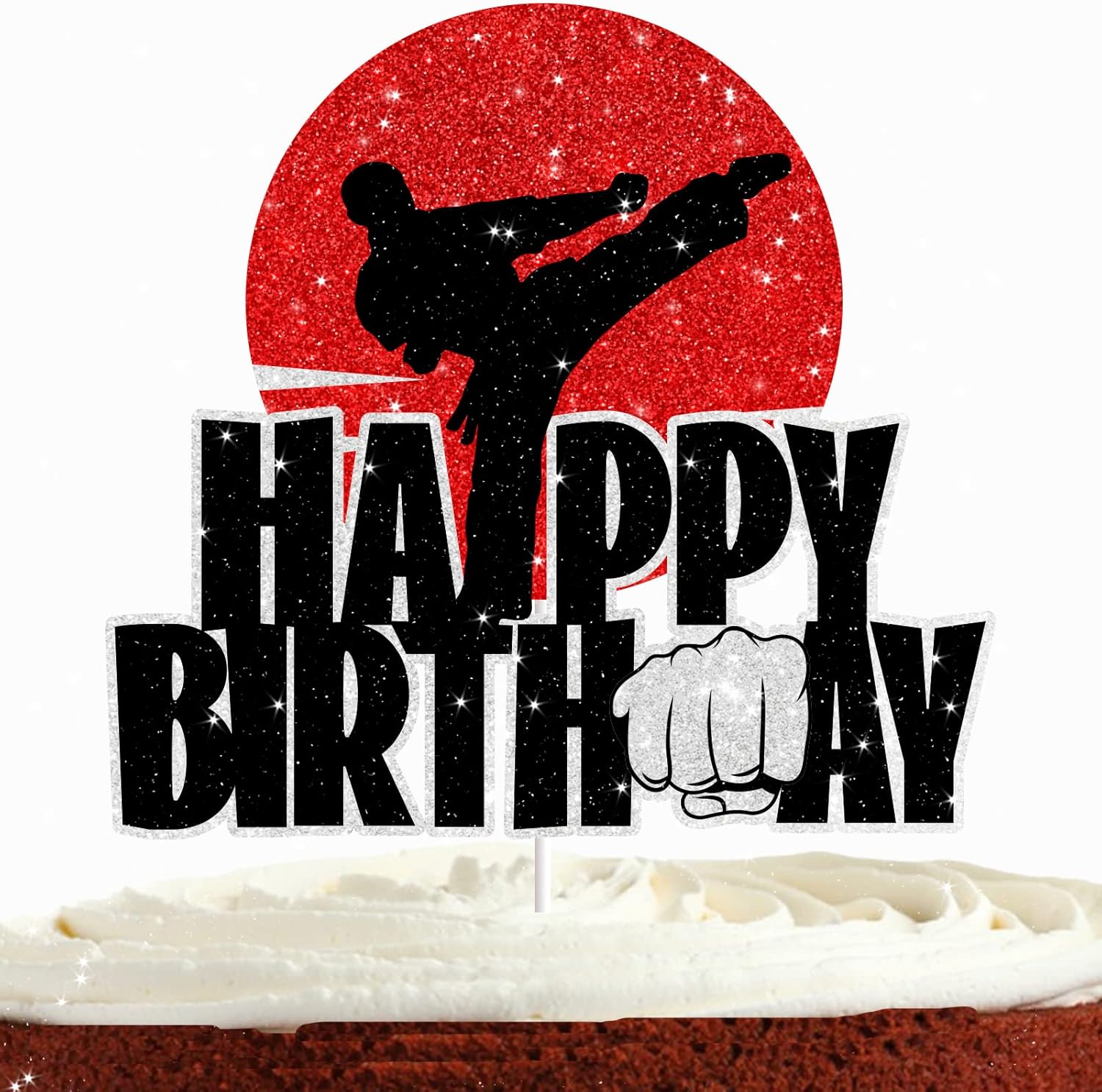 Amazon.com: Karate Happy Birthday Cake Topper for Boys Girls Taekwondo ...