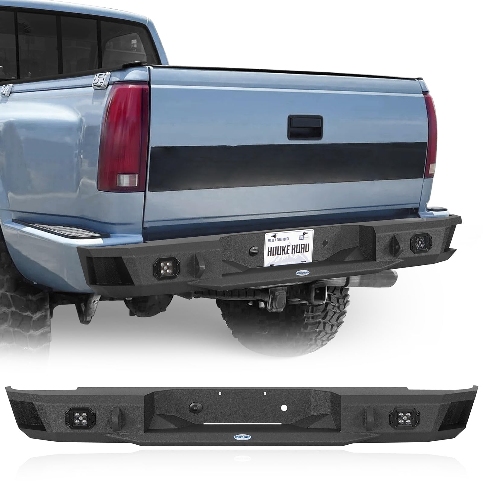Amazon.com: Hooke Road Rear Bumper for 1988-1998 GMC C1500 C2500 K1500 ...