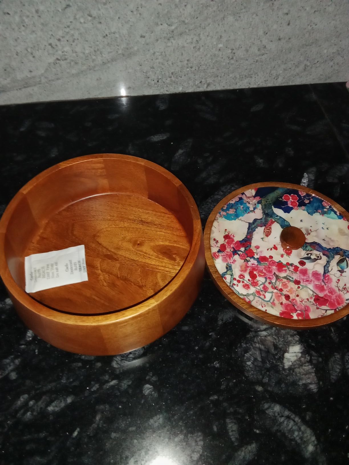 Buy Brick Brown ® Handcrafted Enamel Coated Wooden Bliss Roti Box ...