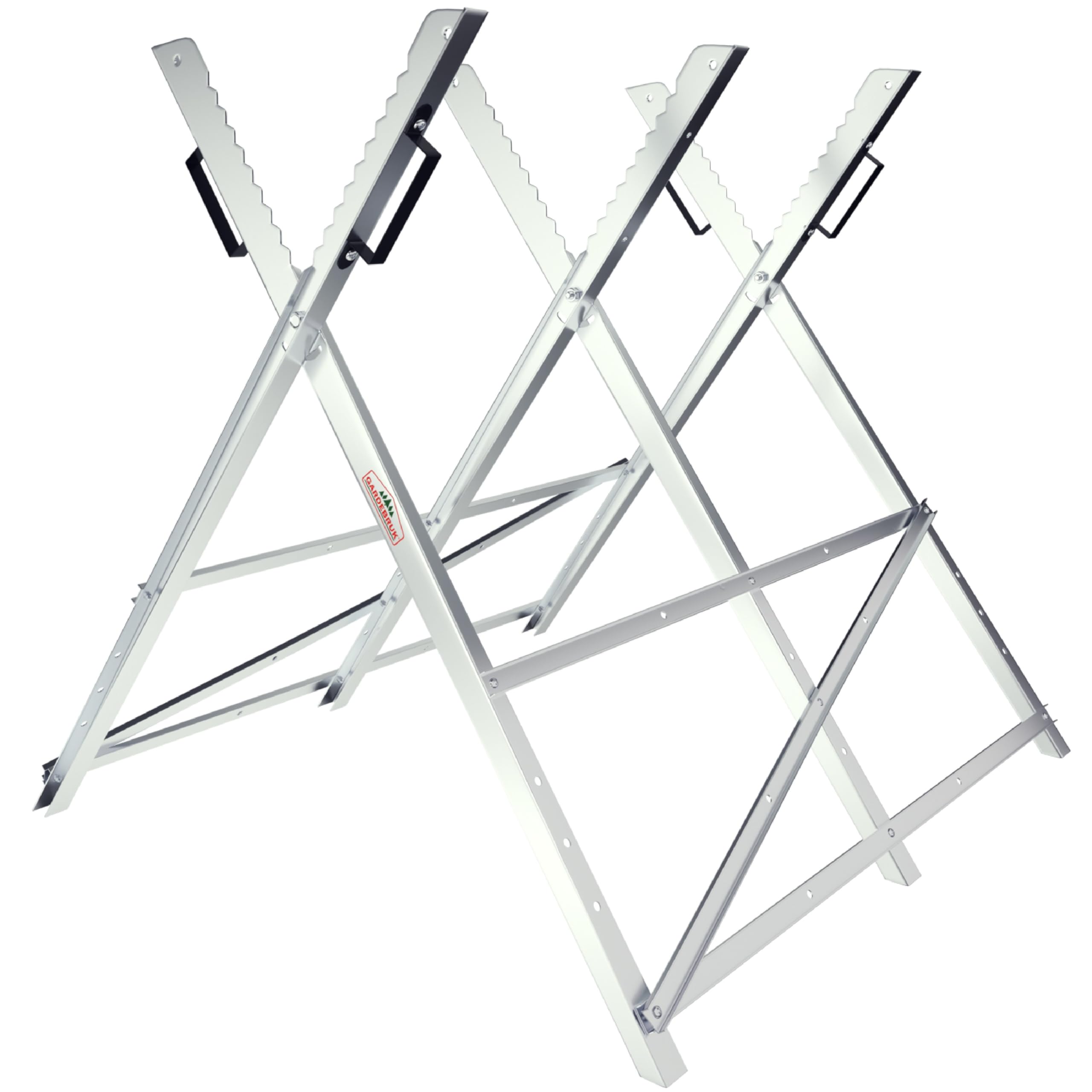 Gardebruk Folding Galvanised Saw Horse Foldable Portable Trestle ...