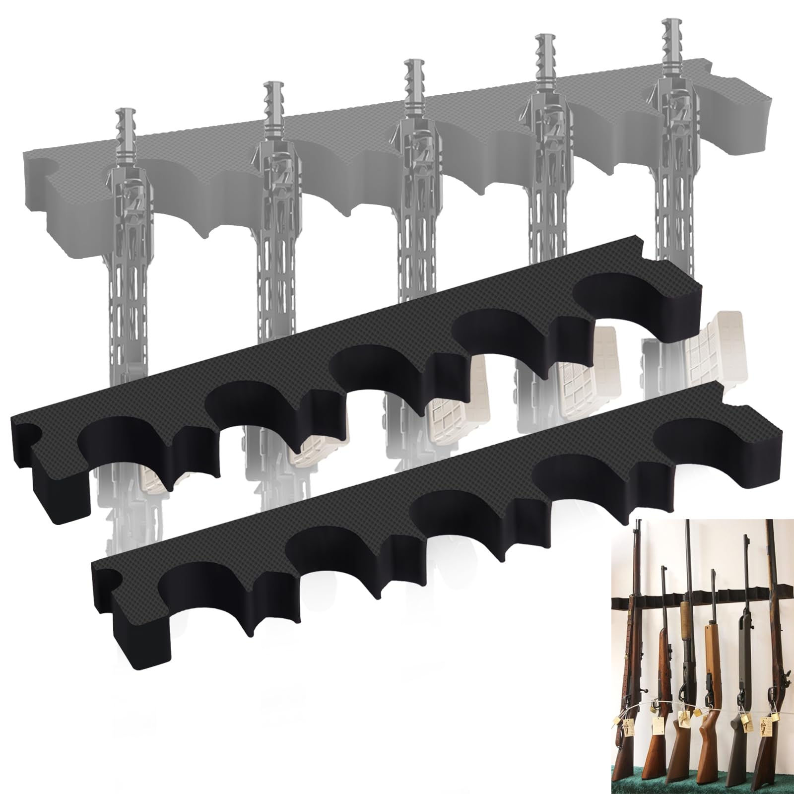 Snapklik.com : 2 Pack Gun Safe Organizer, Gun Rack For Gun Storage, Gun ...