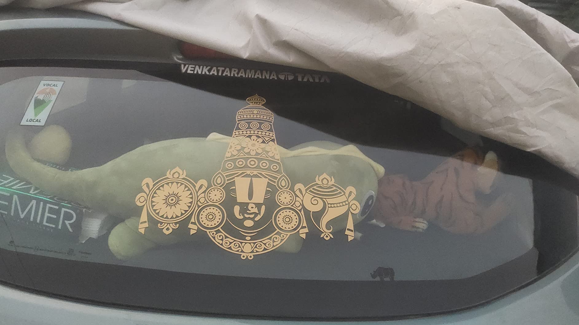 WallDesign Vinyl Srinivasa Car Sticker, 13 x 0.1 x 11 Inches, Gold ...