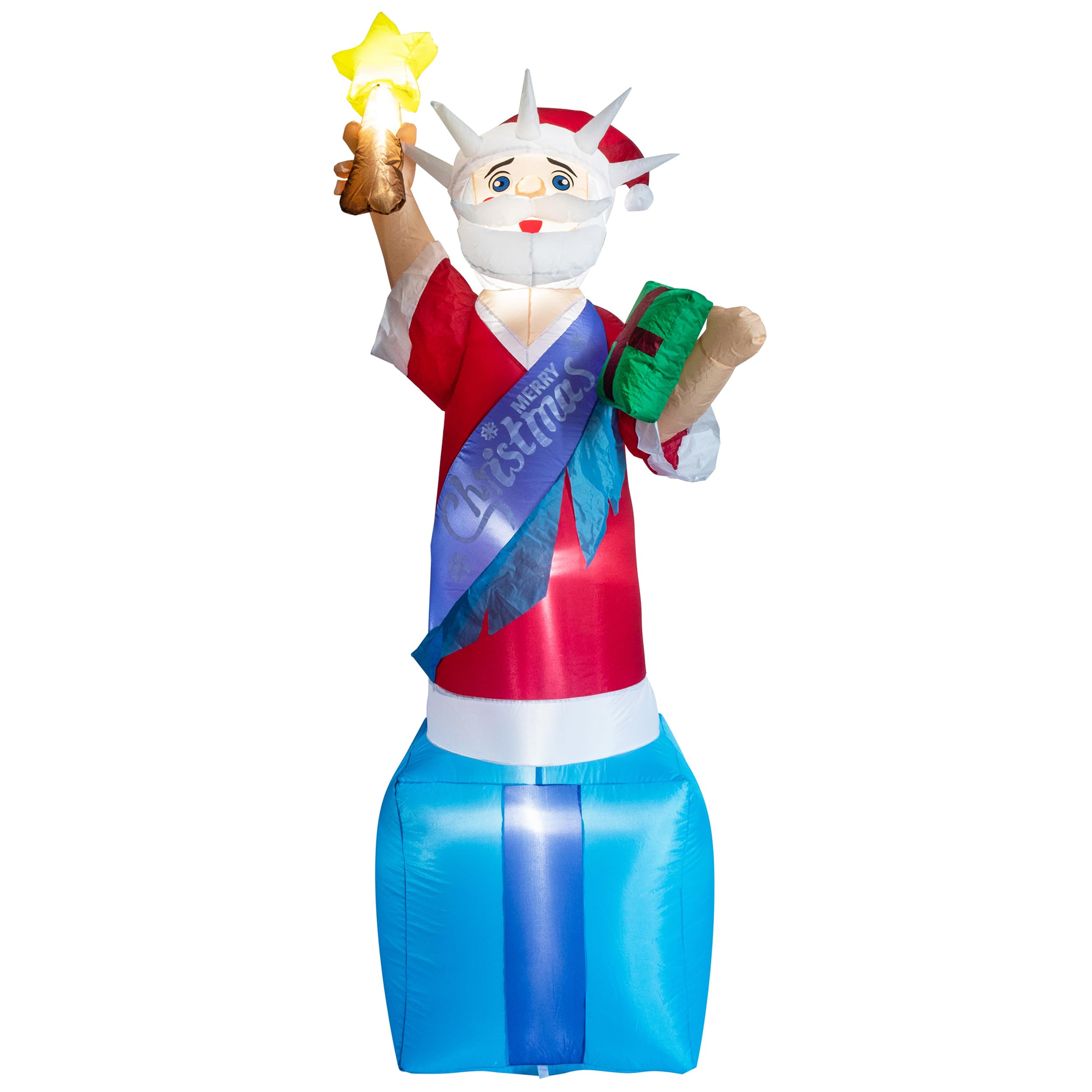 Amazon.com: Christmas Inflatable Santa Claus 7.28FT,Statue of Liberty ...
