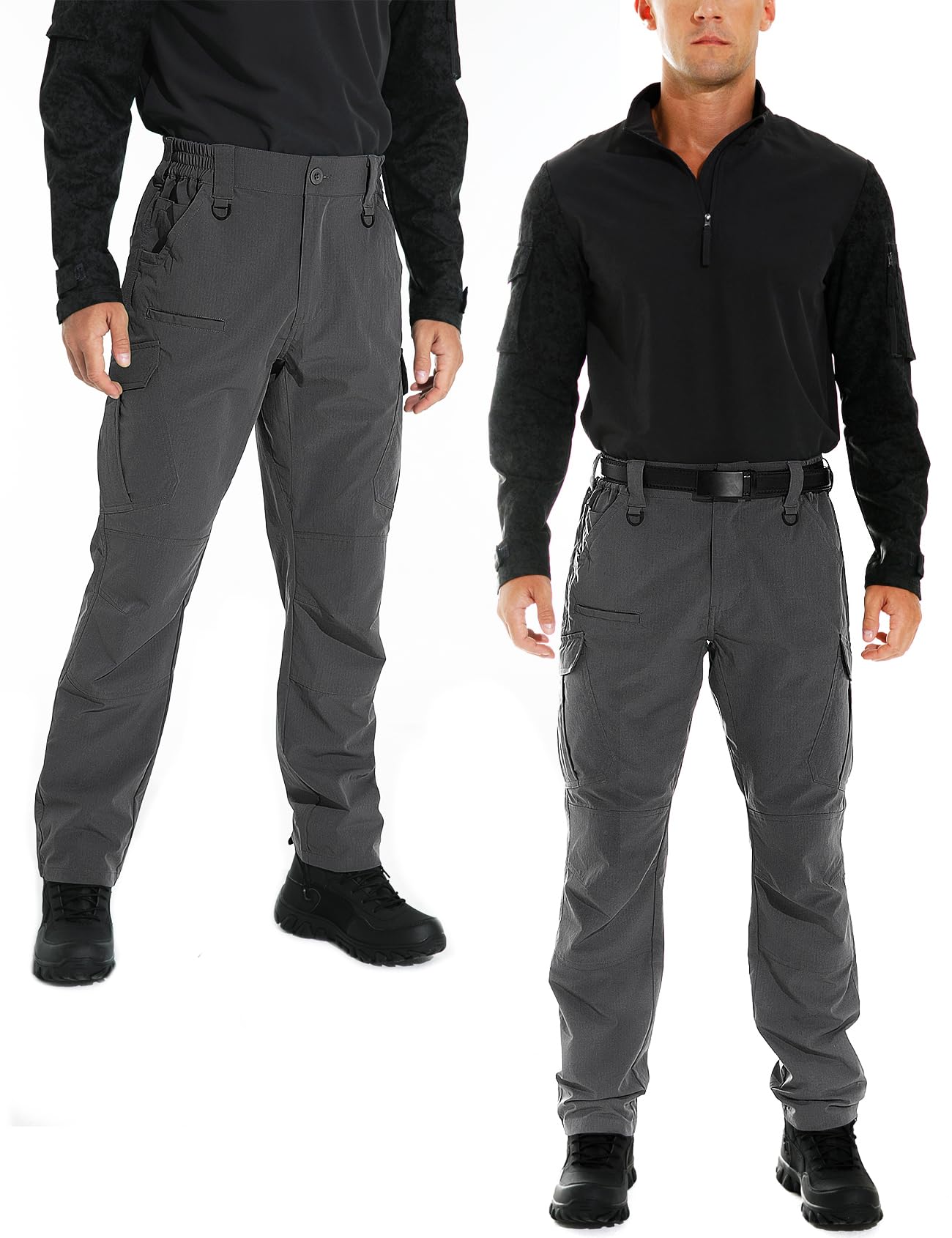 Snapklik.com : KFUBUO Mens Lightweight Ripstop Tactical Cargo Pants