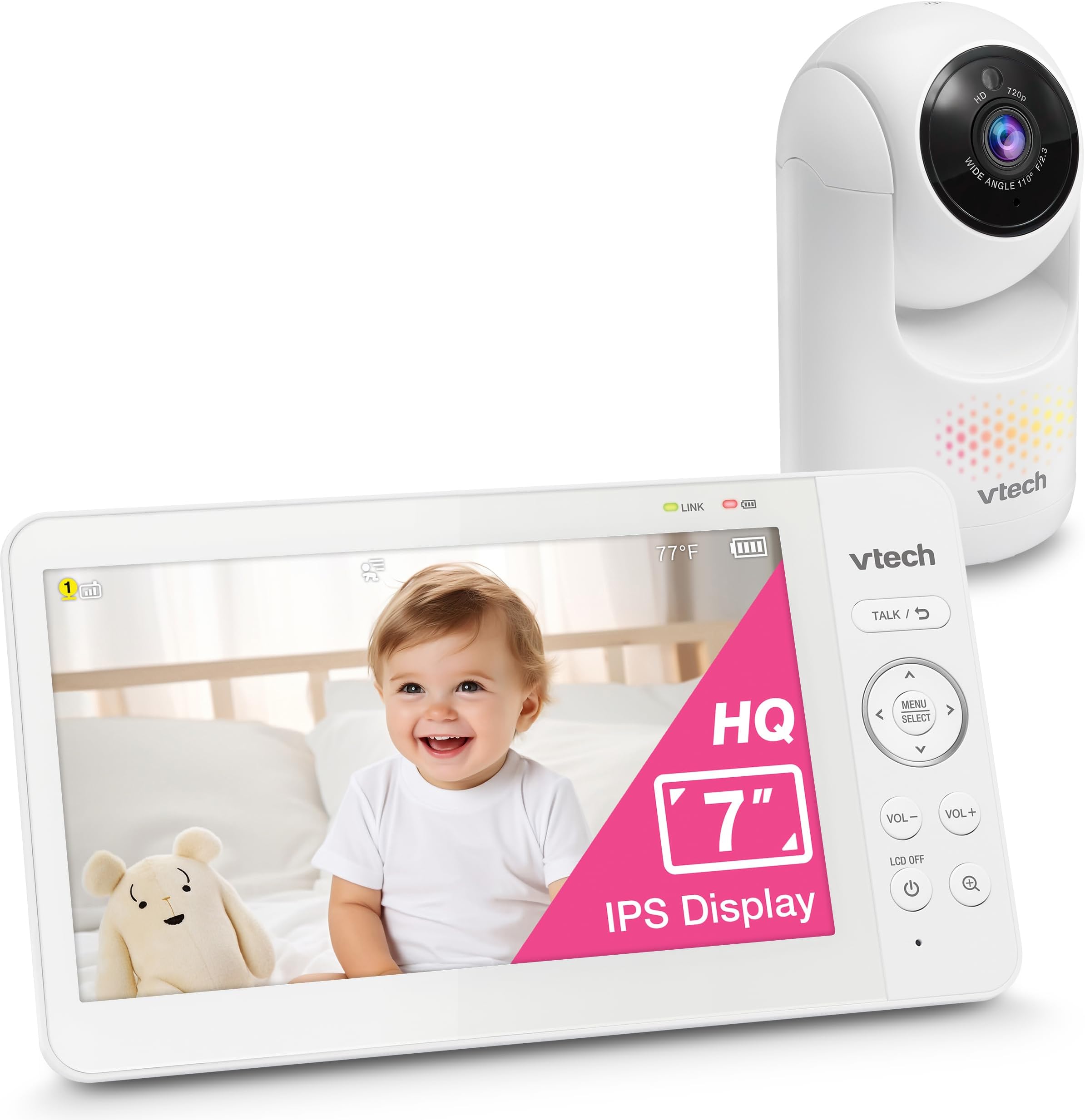Amazon.com: VTech VM924 5" Screen Remote Pan-Tilt-Zoom Baby Monitor ...