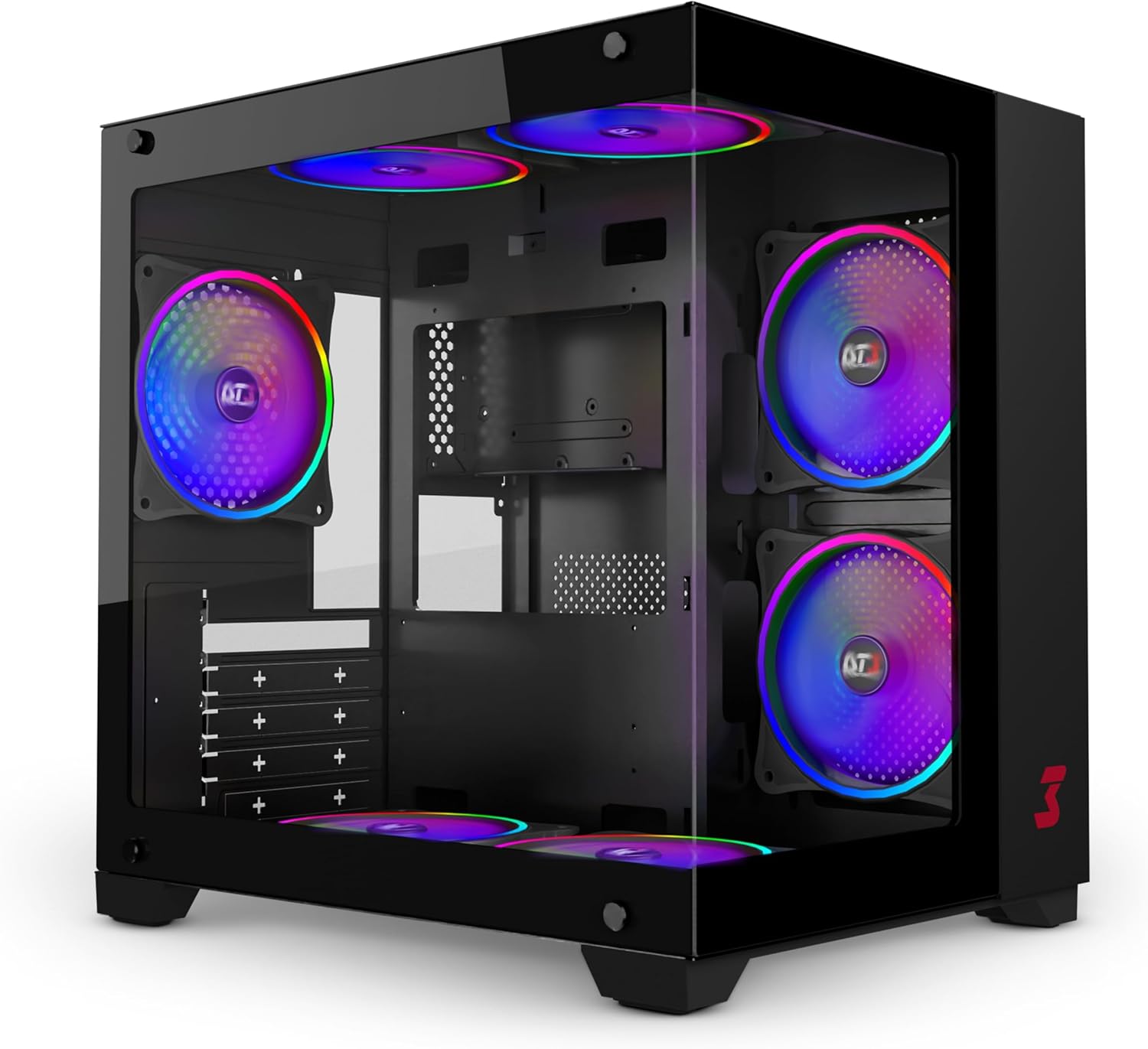 Gabinete Gamer DT3 HyperView, super compacto, tipo aquário em vidro ...