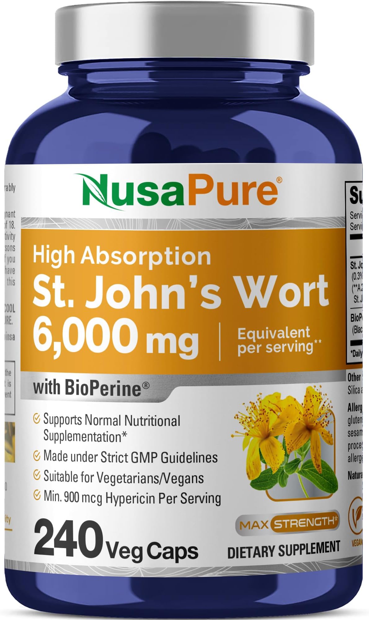 Amazon.com: Bronson St. John's Wort 700 MG per Serving Hypericum ...
