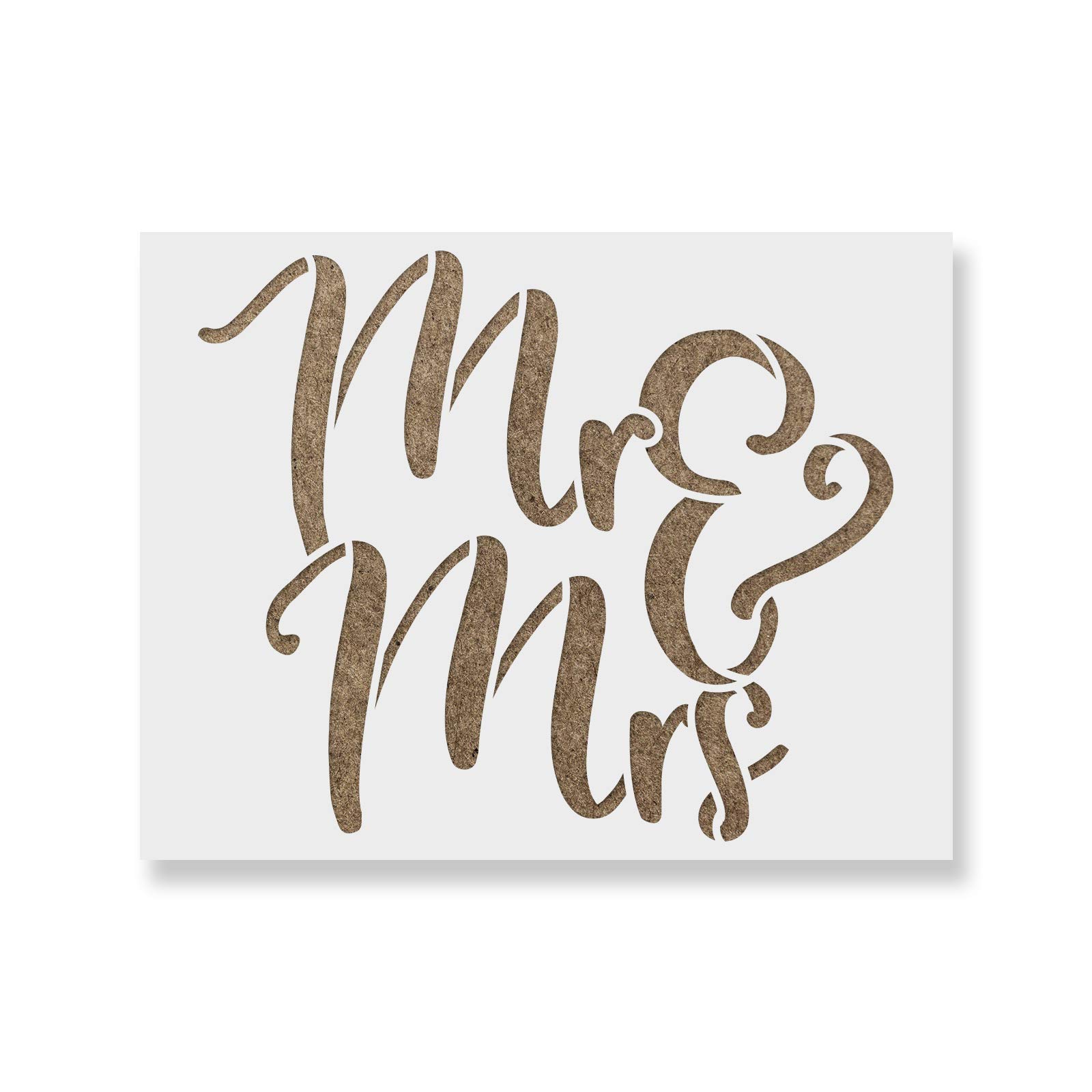 Amazon.com: Mr and Mrs Script Stencil - Wedding Stencils, Easy-to-Use ...