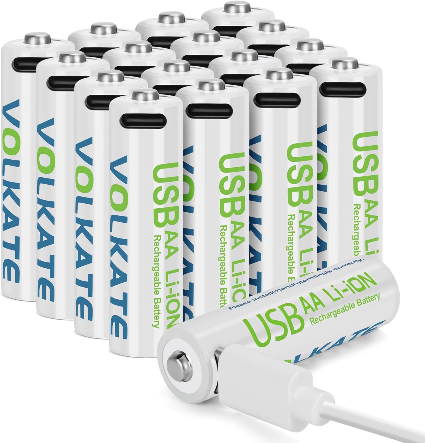 3600mWh AA Battery Artman Rechargeable Lithium AA Batteries 12 Pack ...