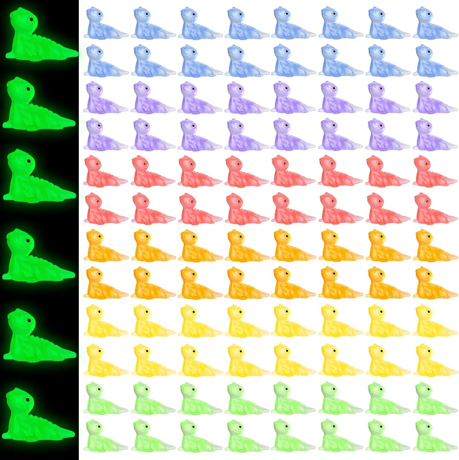 Amazon.com: GGSTDDUP 100 Pcs Luminous Mini Resin Lizard, Miniature ...