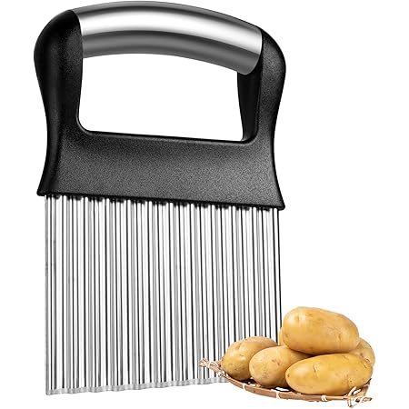 Crinkle Cutter Wavy Blade Chips Cutters Stainless Steel Potato Chipper ...