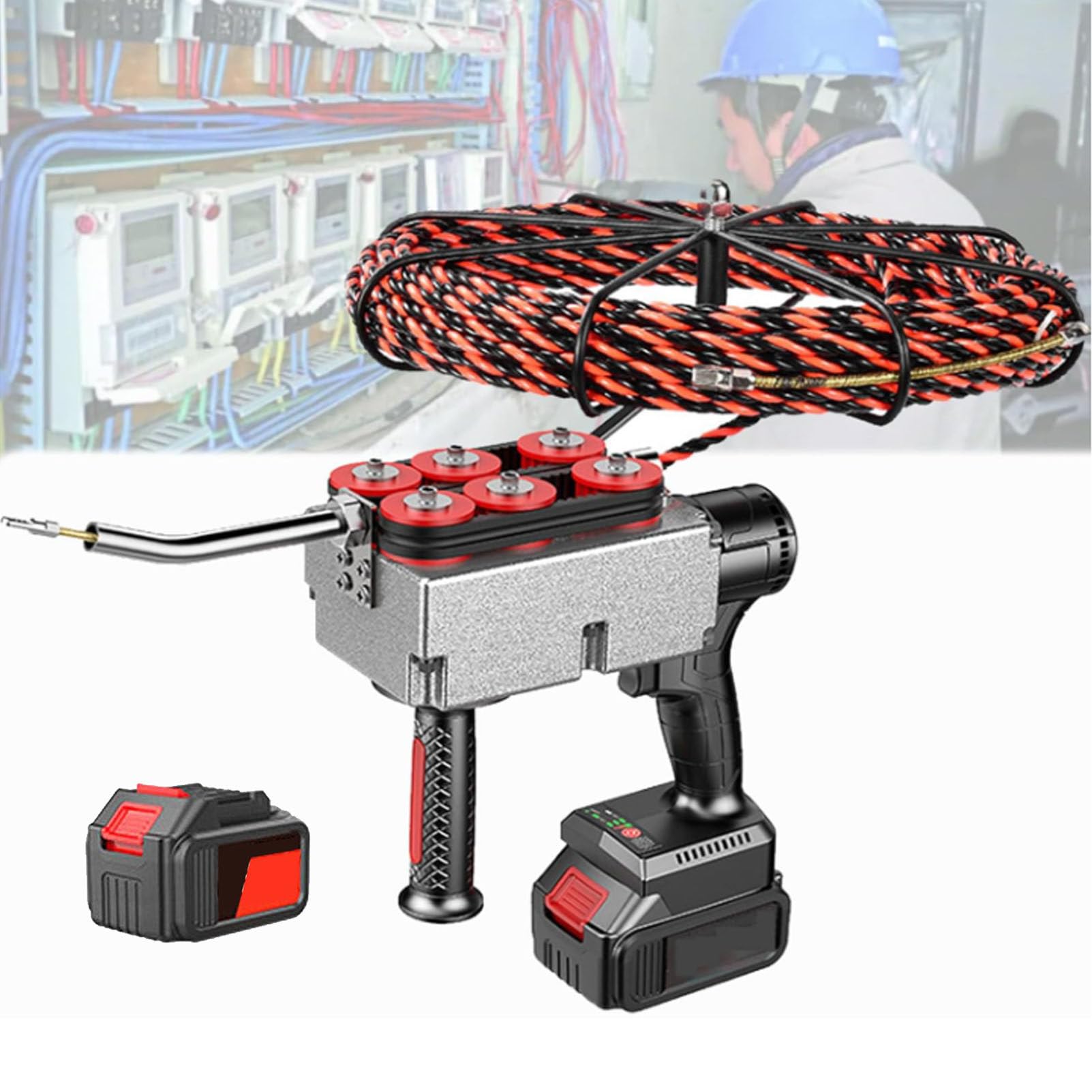 Electrician's Cable Pipe Threading Device, Fully Automatic Threading ...