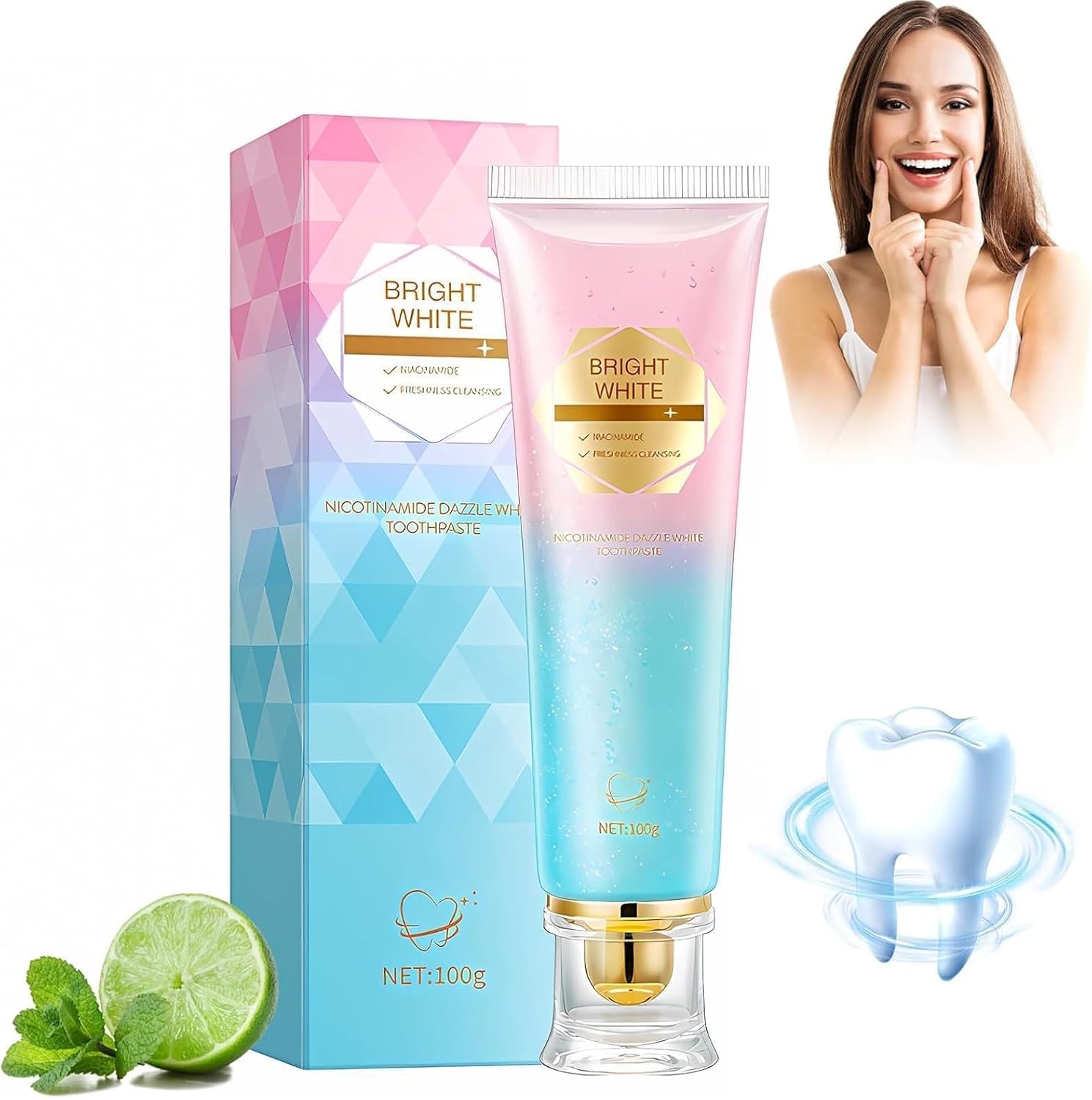 Radiant Whitening Toothpaste, Nicotinamide Whitening Toothpaste ...