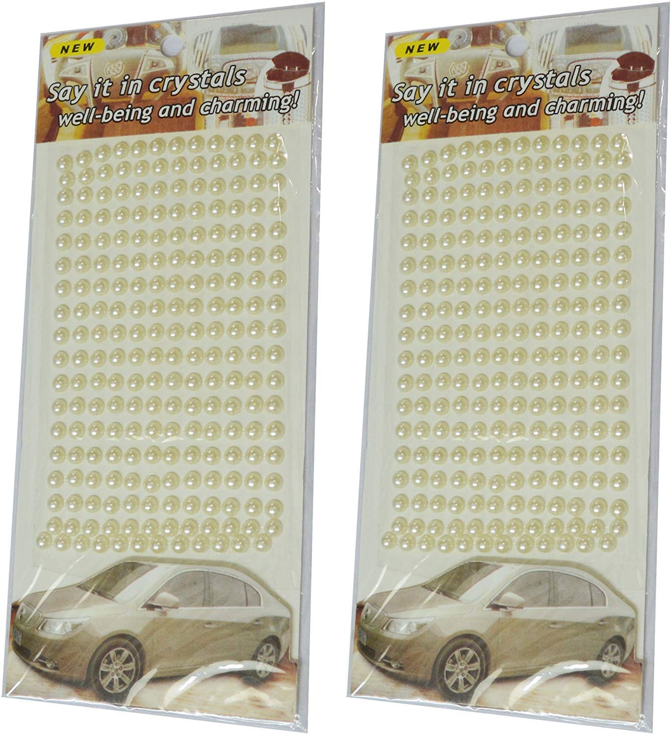 Colourful Round Pearl Stone Self Adhesive Crystal Stickers(Set of 3 ...