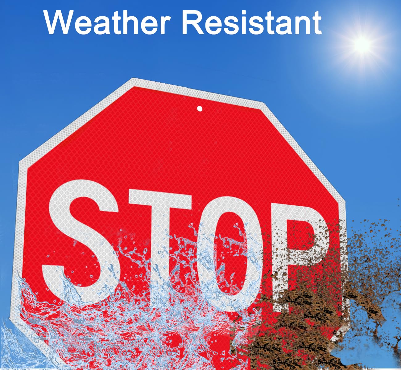 Large Red Stop Signs