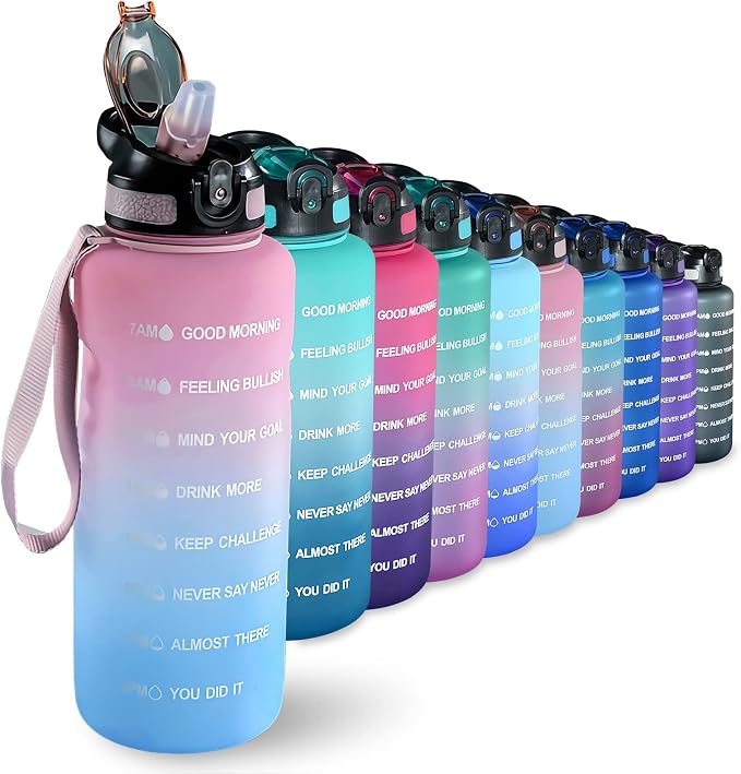 Amazon.com: 52oz/1.5L Motivational Water Bottle With Straw, A Great ...