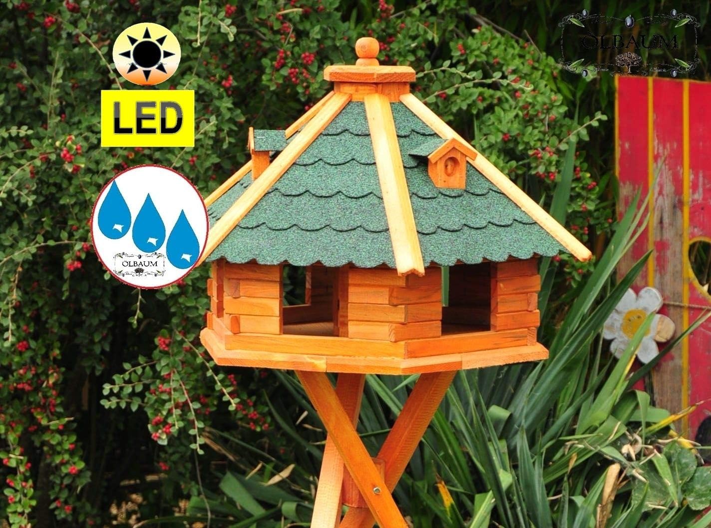 Vogelhaus-Futterhaus Massivholz,BTV PREMIUM Vogelhäuser, XXL ca. 70-75 ...