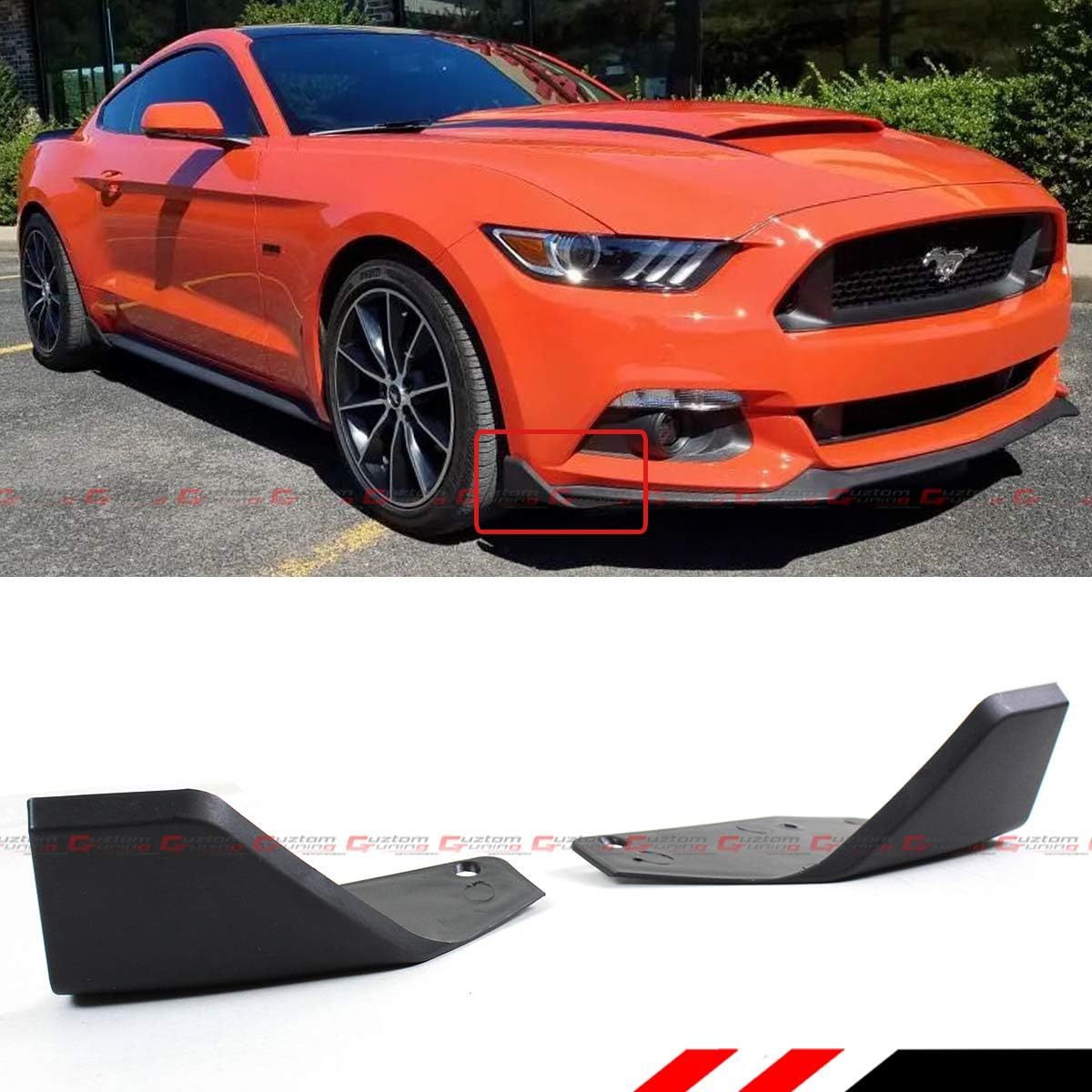Amazon.com: MD Style Front Bumper Corner Chin Spoiler Winglet Splitters ...