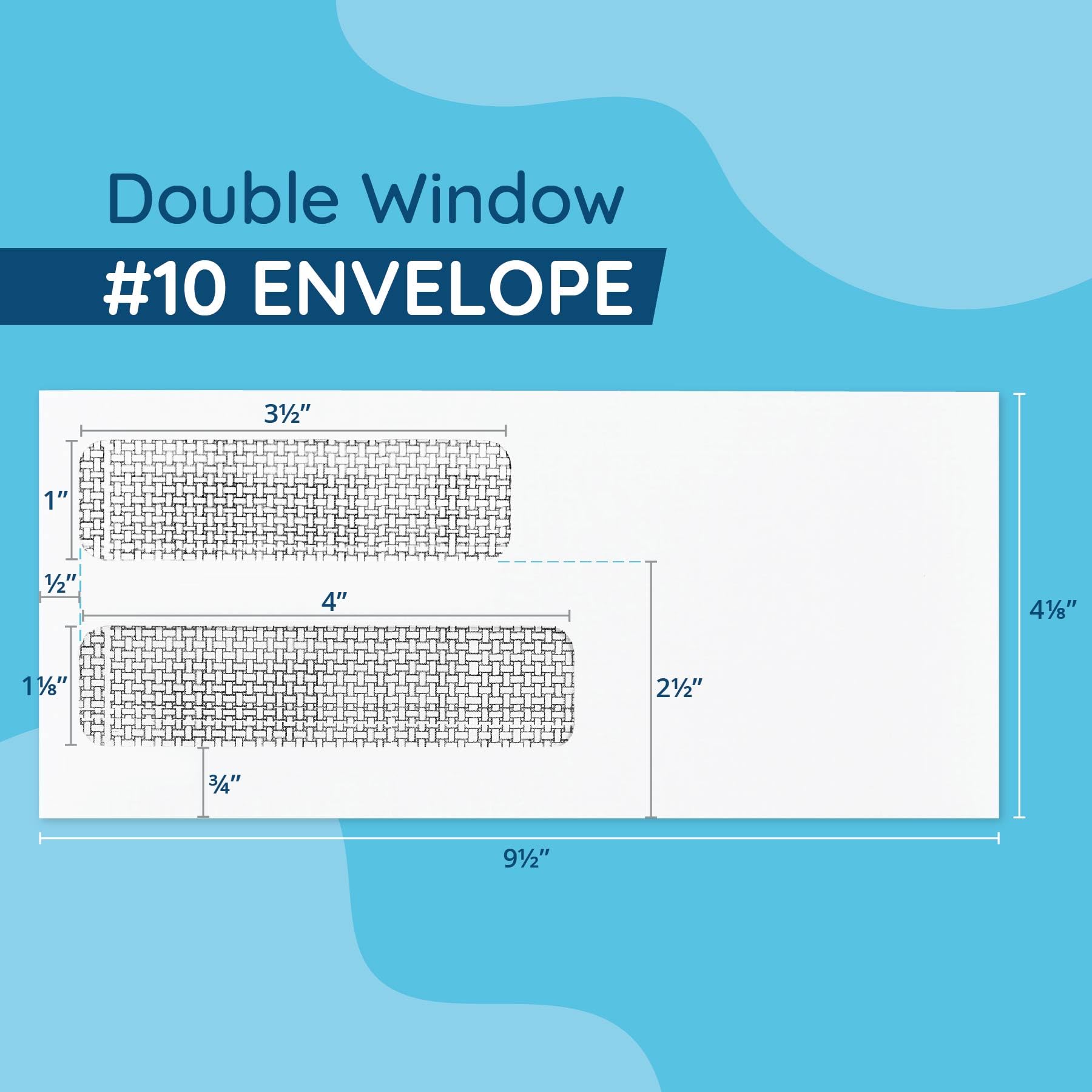 10 Window Envelope Sizes White Envelopes No. 10 Window (4 1/8 X 9