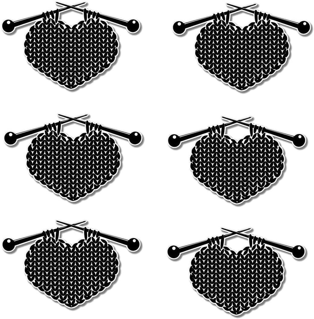 Amazon.com - RM Dream Designs Pack of 6-2'' Stickers - I Love Knitting ...