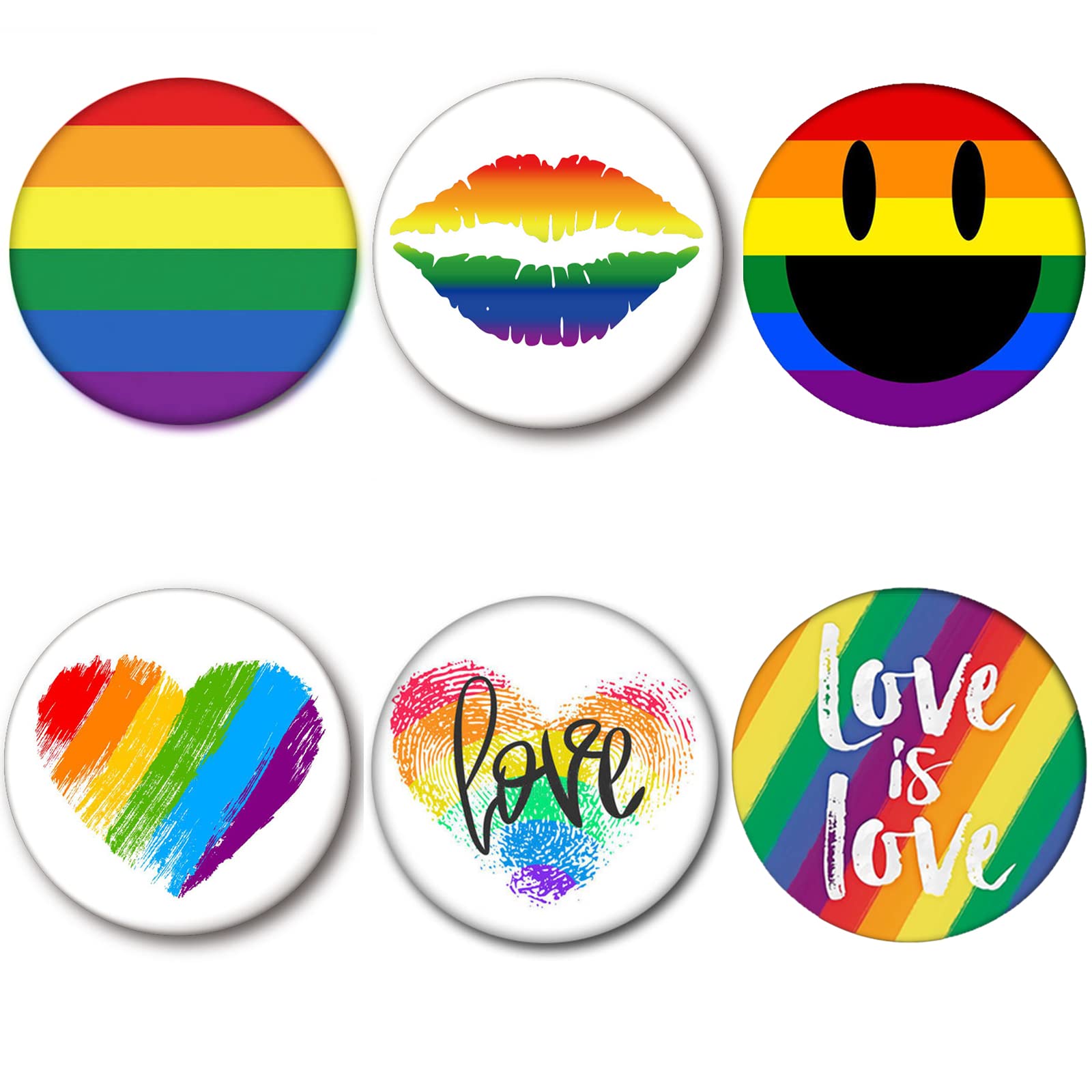 Amazon.com: FAMYGFT Pride Pins Rainbow LGBTQ Ally Gay Pride Pin Badge ...