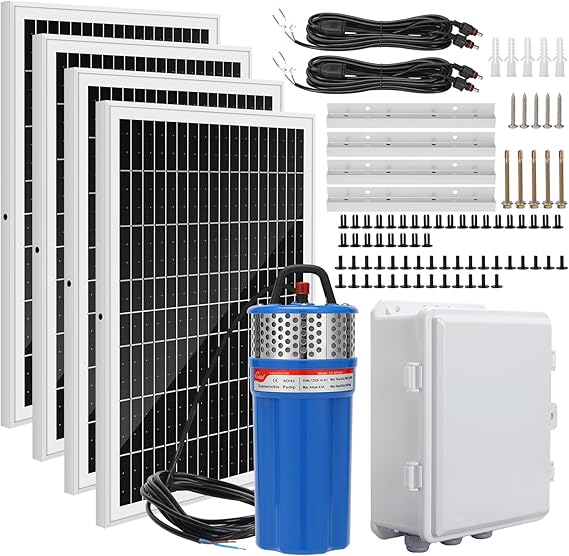 Amazon.com : Solar Well Pump Kit with Timing Function, Submersible ...