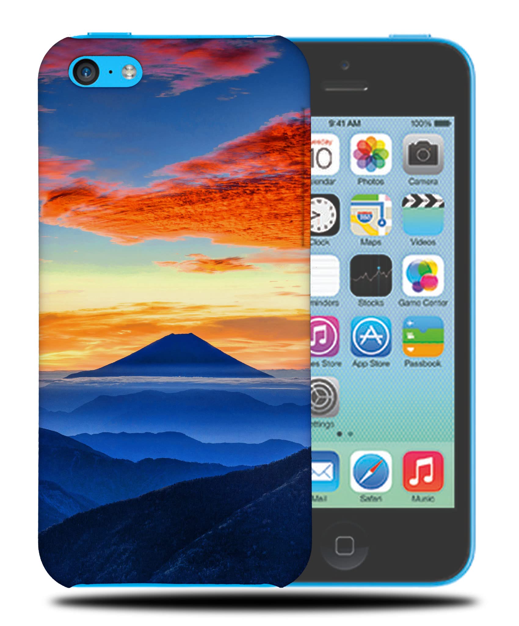 Iphone 5c Blue With Red Case