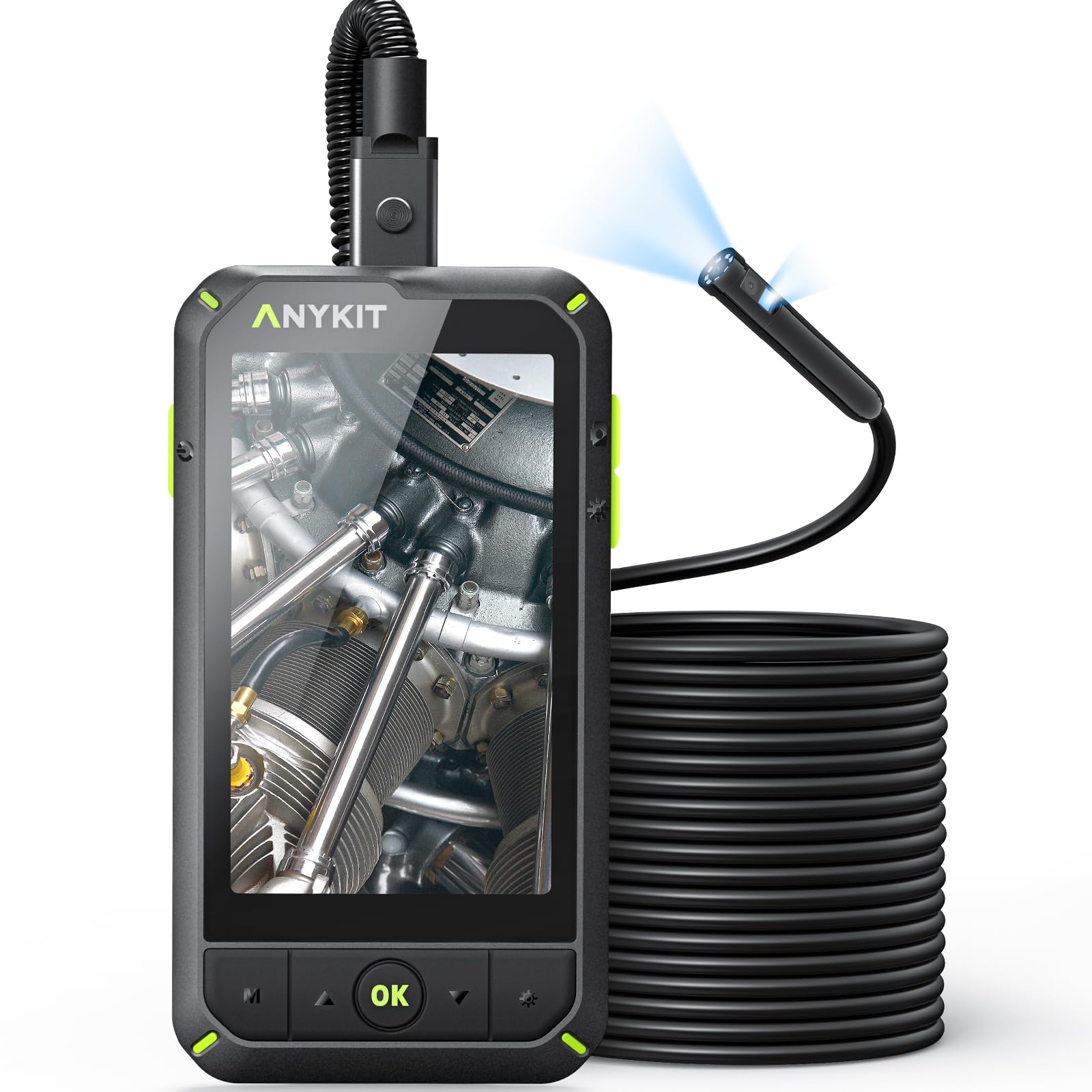 Snapklik.com : Anykit Dual Lens Borescope,1080P Industrial Endoscope