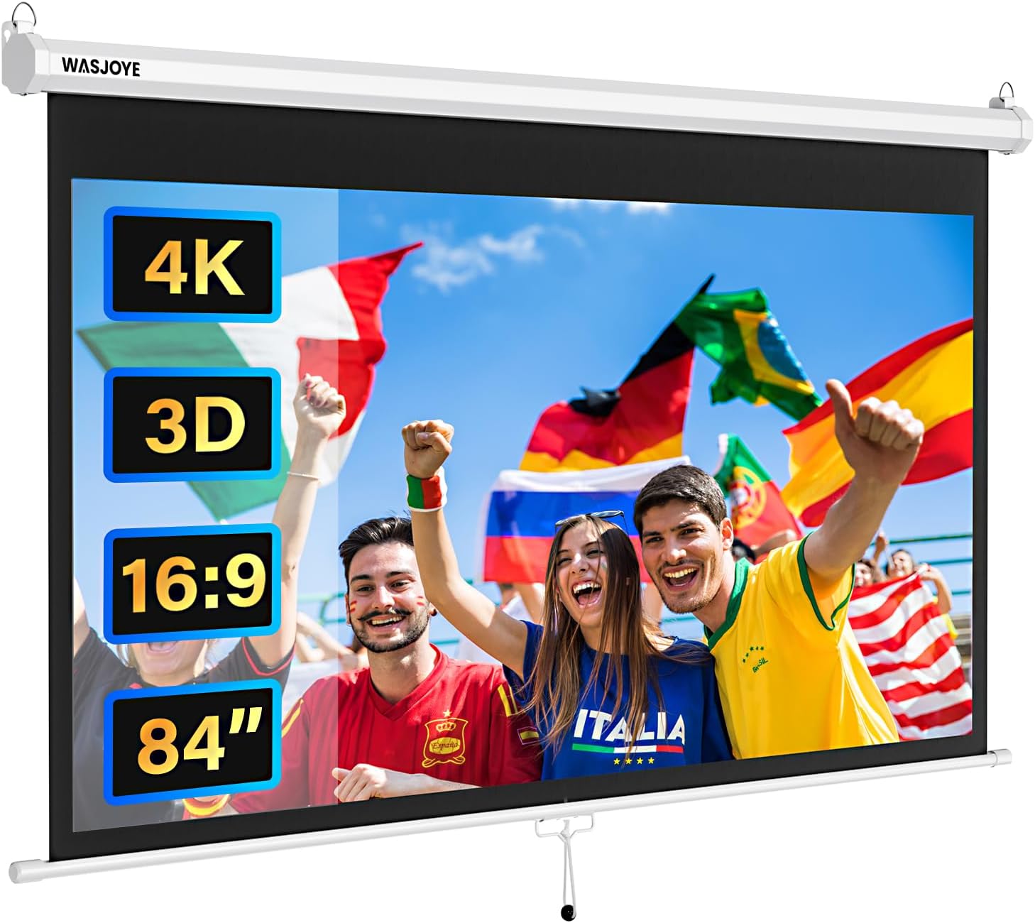 Duronic Projector Screen BPS50 /43 Wall or Ceiling Mountable 50 Inch ...