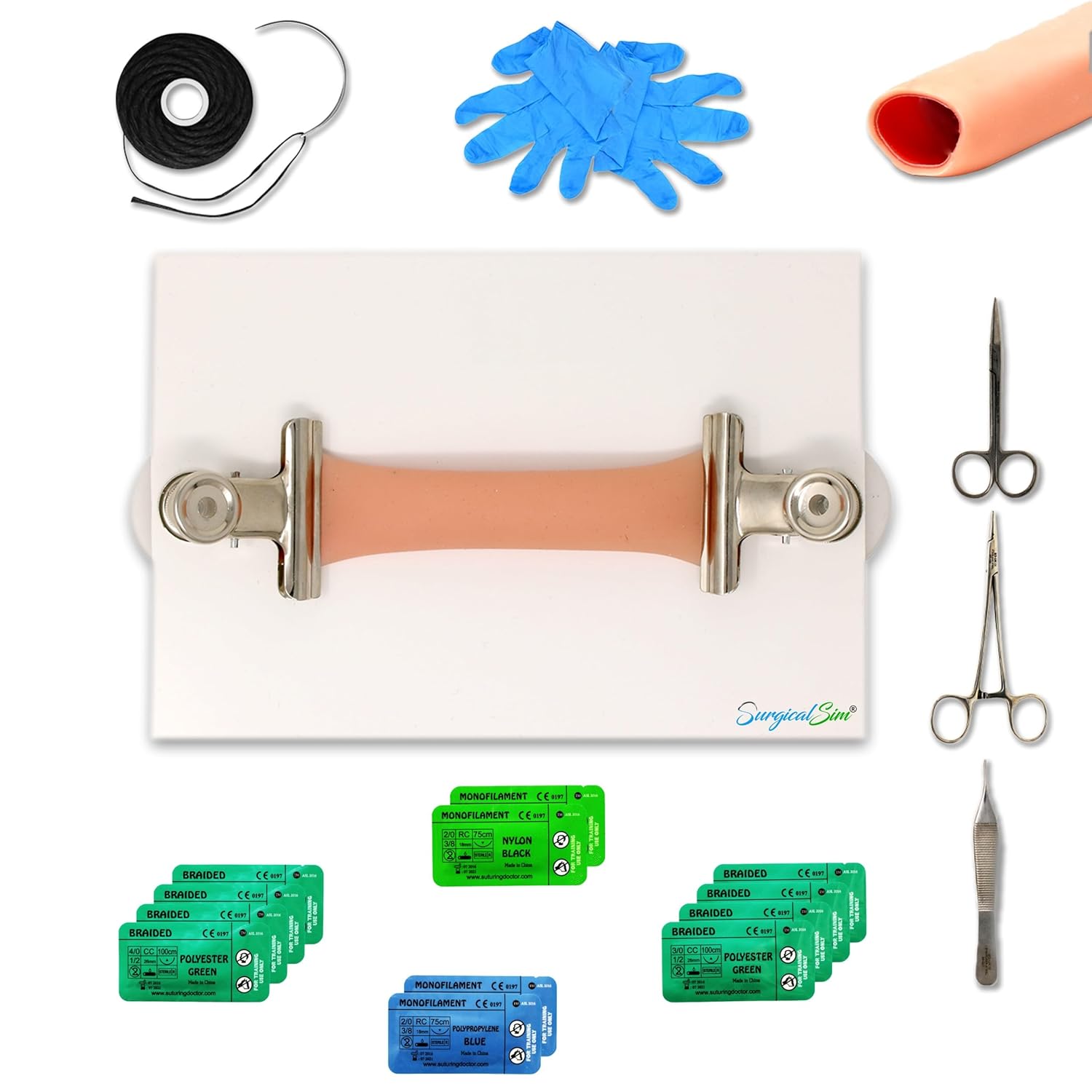 Amazon.com: SurgicalSim Bowel Anastomosis Suture Practice Kit, End-to ...