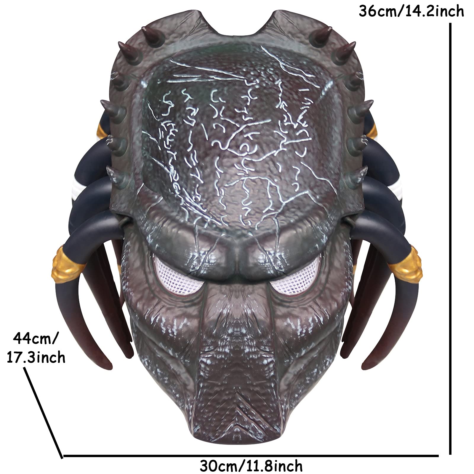 Buy Predator Mask Cosplay Alien vs. Predator Replica Helmet Dreads ...