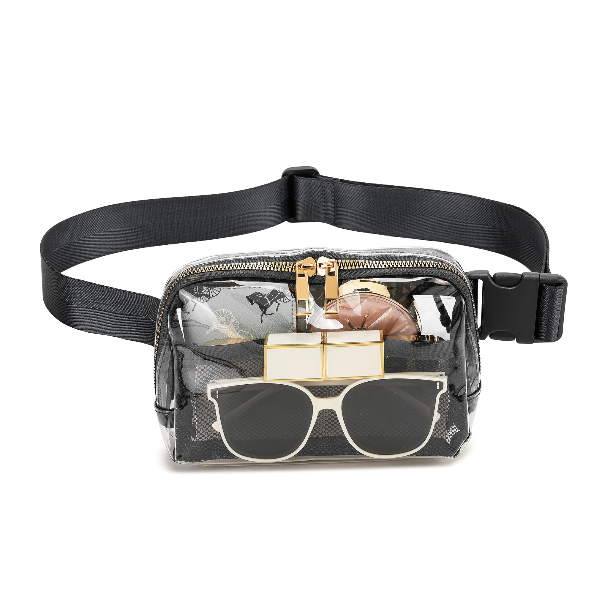 Clear Belt Bag Clear fanny pack stadium approved for Women Men with ...