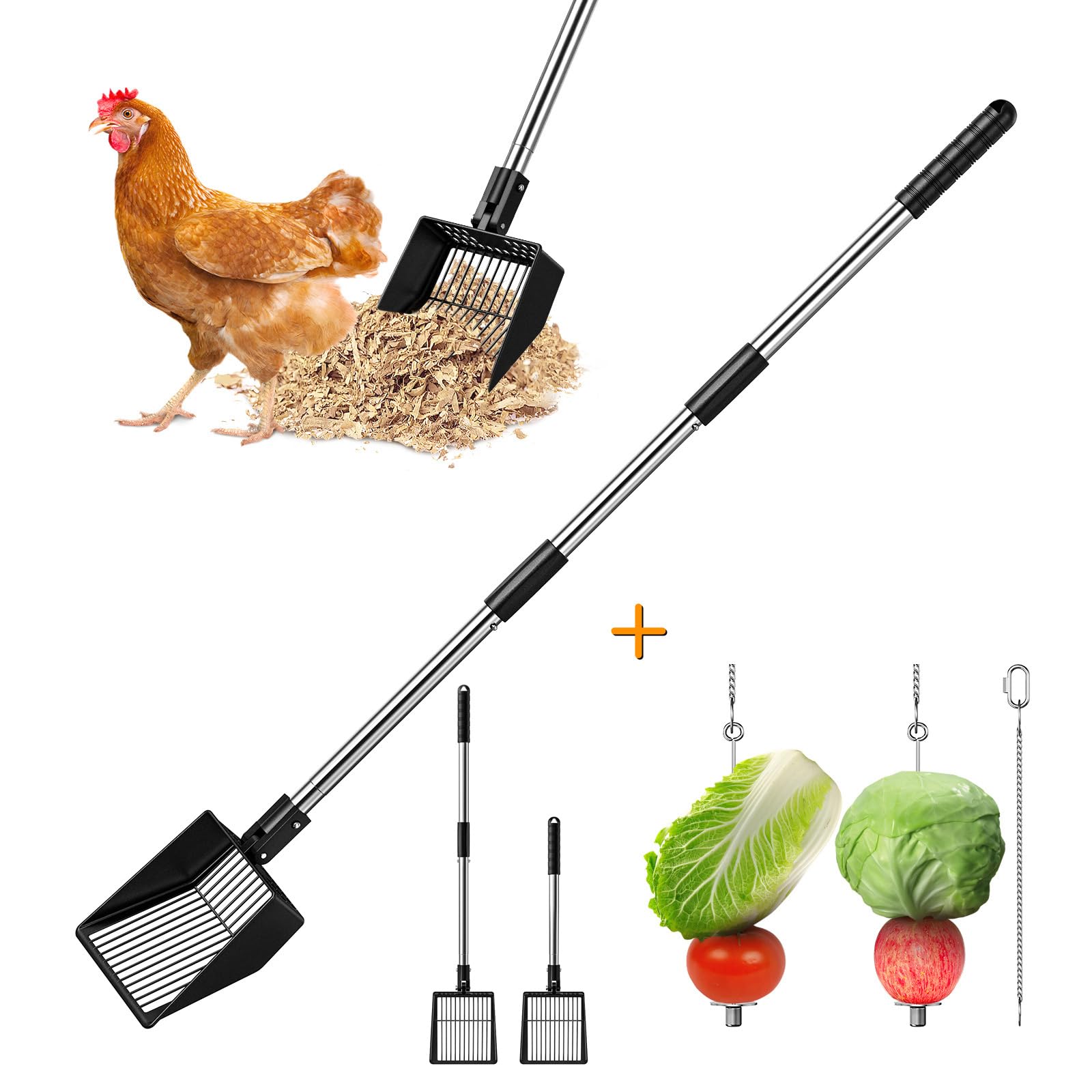 Snapklik.com : 4 In 1 Stretchable Chicken Poop Scooper Chicken Coop ...