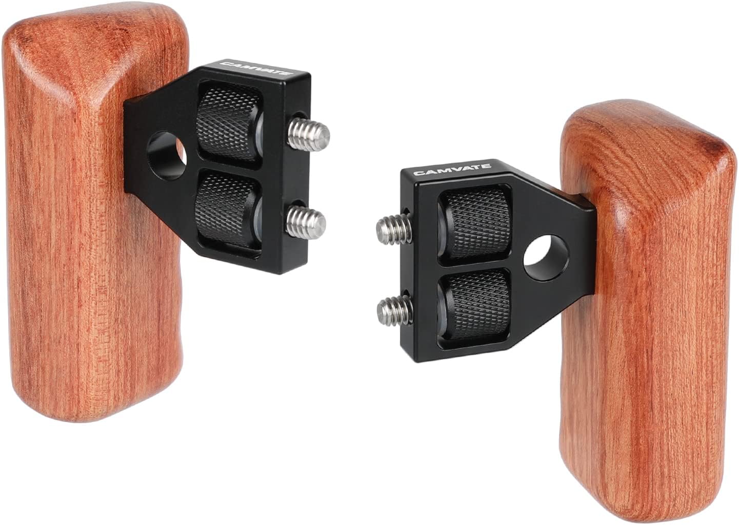 CAMVATE DSLR Wooden Handle Grip with Connector for DV Video Camera Cage ...