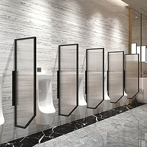 Amazon.com: Public Restroom Urinal Partition Divider Screen，Wall-Mounted Men Urinal Privacy ...