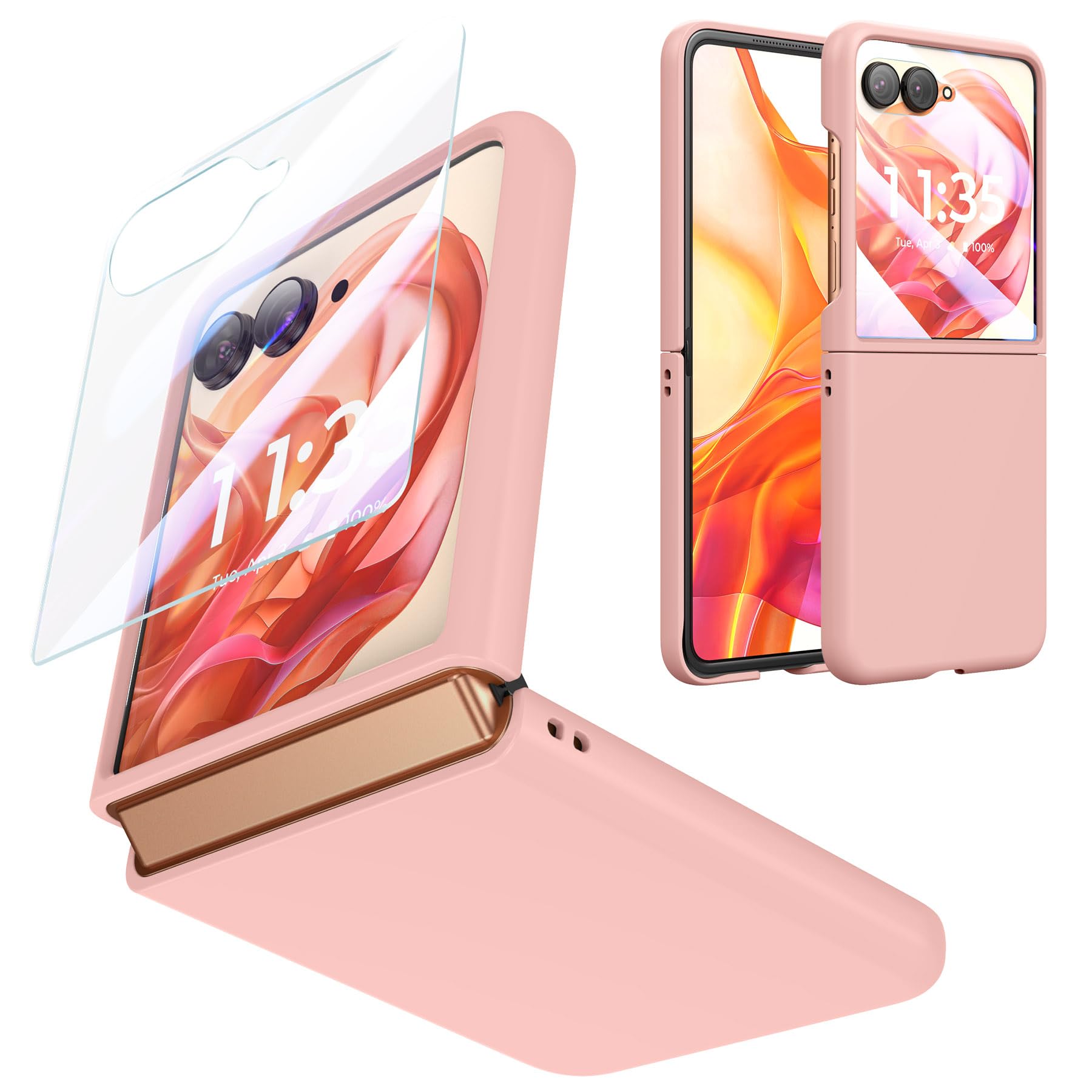 Amazon.com: Foluu Slim Fit Case for Motorola Razr+ (Plus) 2024, with Front Built-in Screen ...