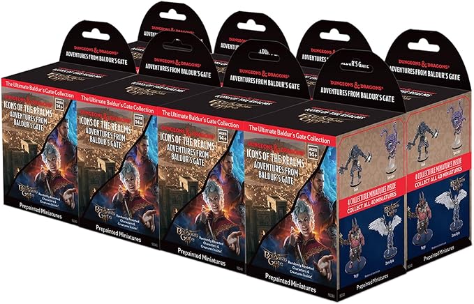 Amazon.com: WizKids D&D Icons of The Realms: Adventures from Baldur's Gate 8 Count Booster Brick ...
