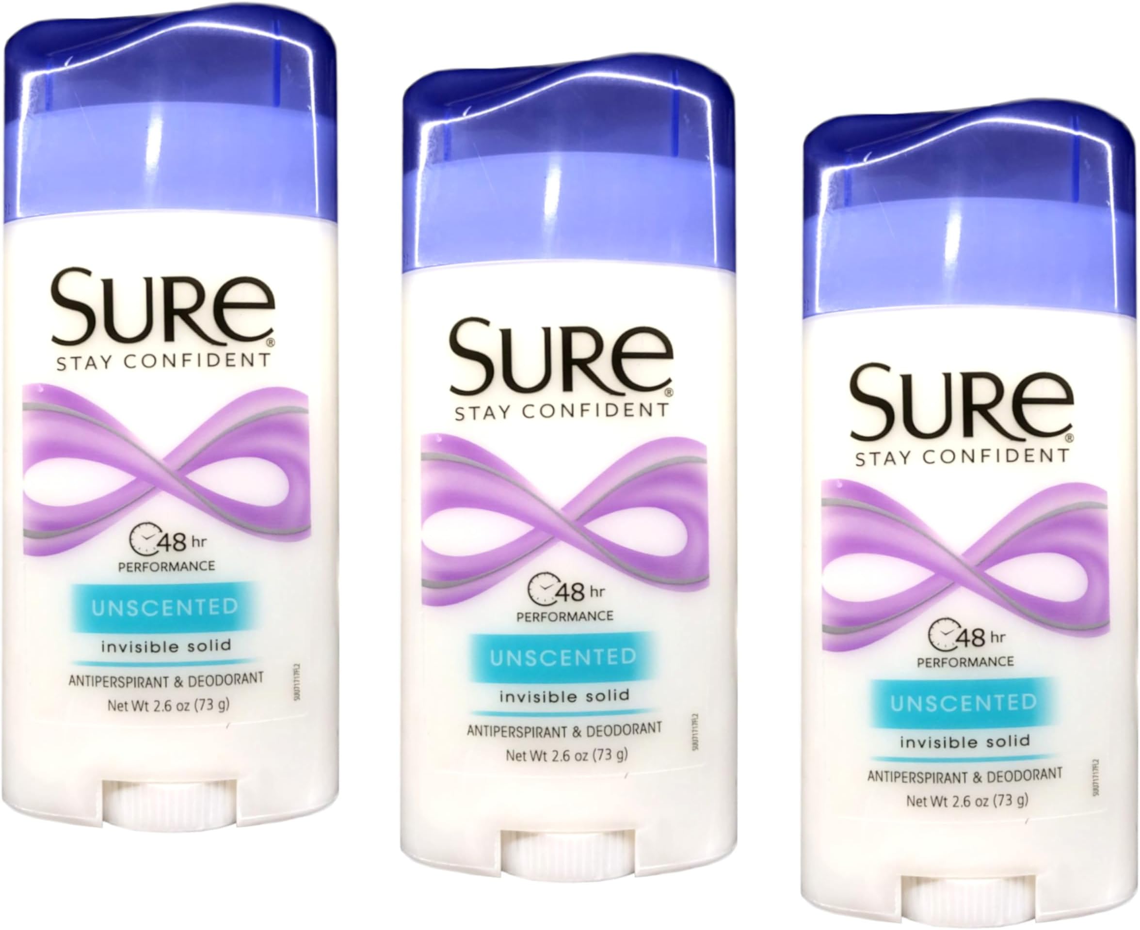 Amazon.com : Sure Deodorant 2.6oz Invisible Solid Unscented (Pack of 3 ...